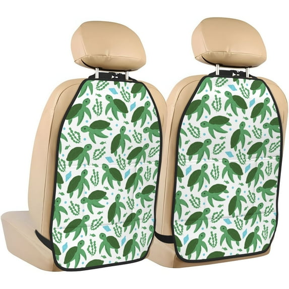 Zufioo Cartoon Turtle for Car Seat Kick-Proof Storage Pads 2 Pack, Anti ...