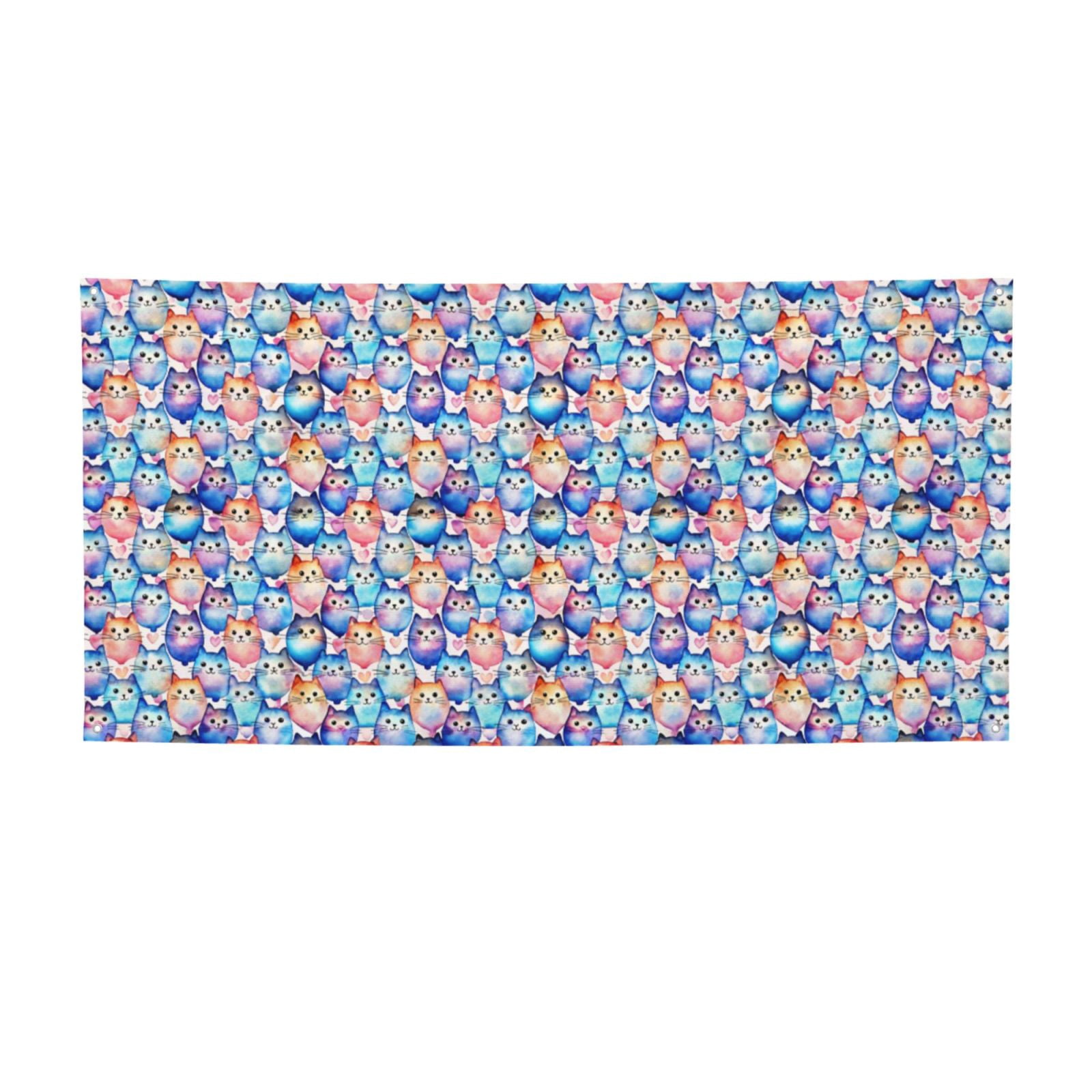 Zufioo Cartoon colorful cute cat Print Holiday Banners, Party Banners ...