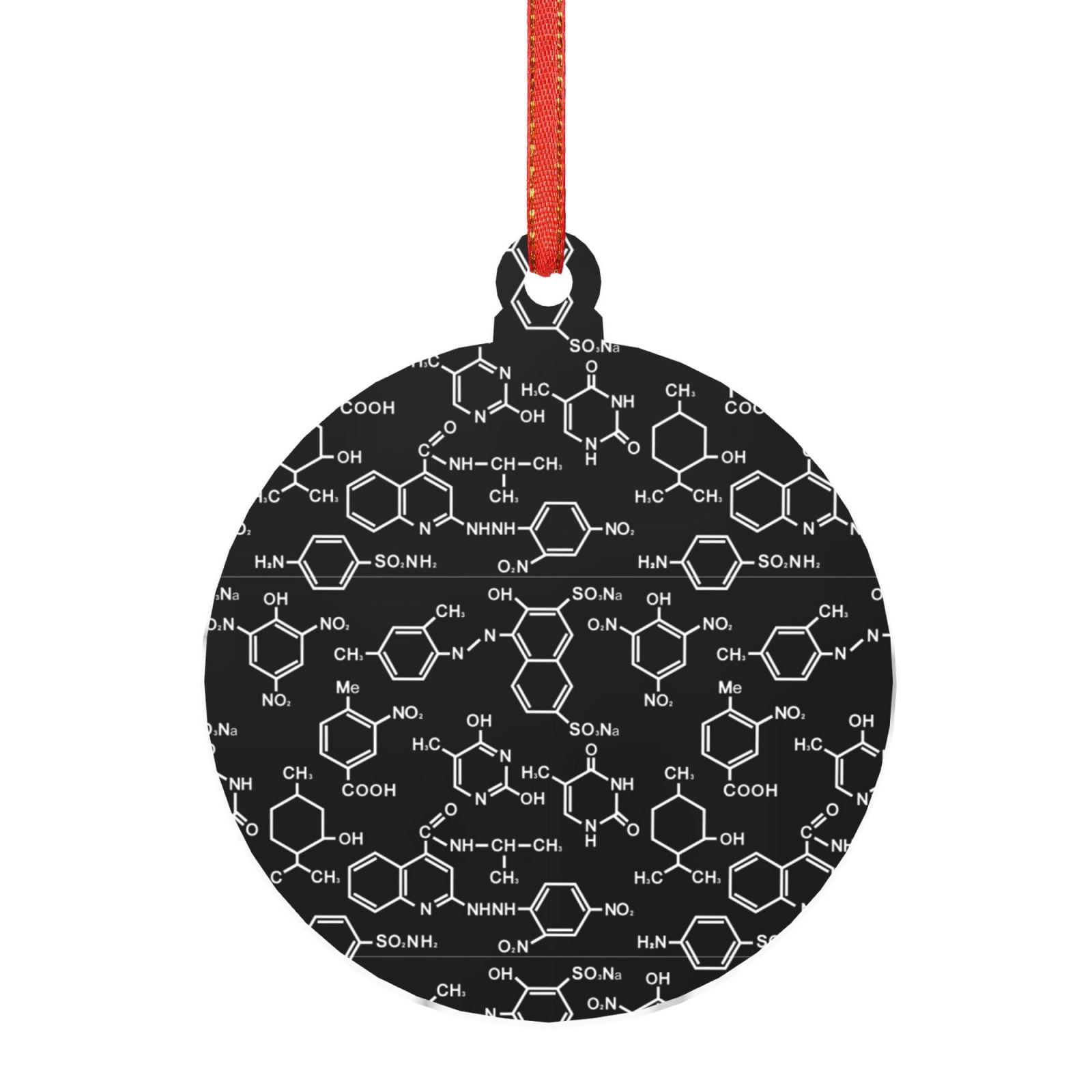 Zufioo Chemistry Formulas 1 Print Large Acrylic Christmas Ornaments ...