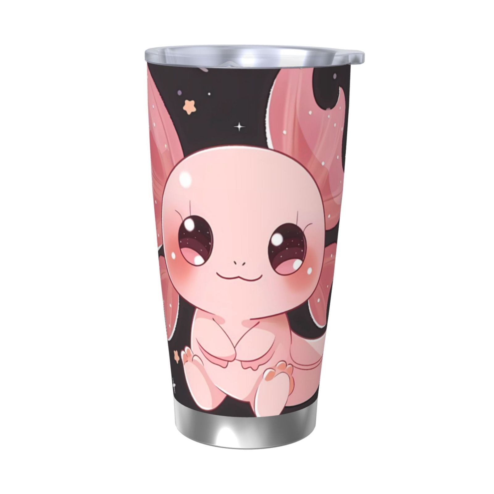 Zufioo Chibi Axolotl Sakura Fantasy Print 20OZ Stainless Steel Car Cup ...