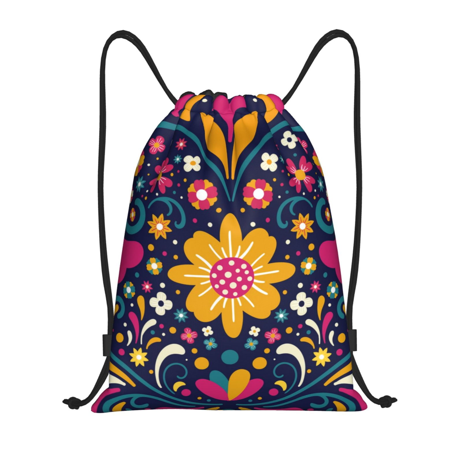 Zufioo Cinco De Mayo Floral Sports Cinch Sack Gym String Bags Machine ...