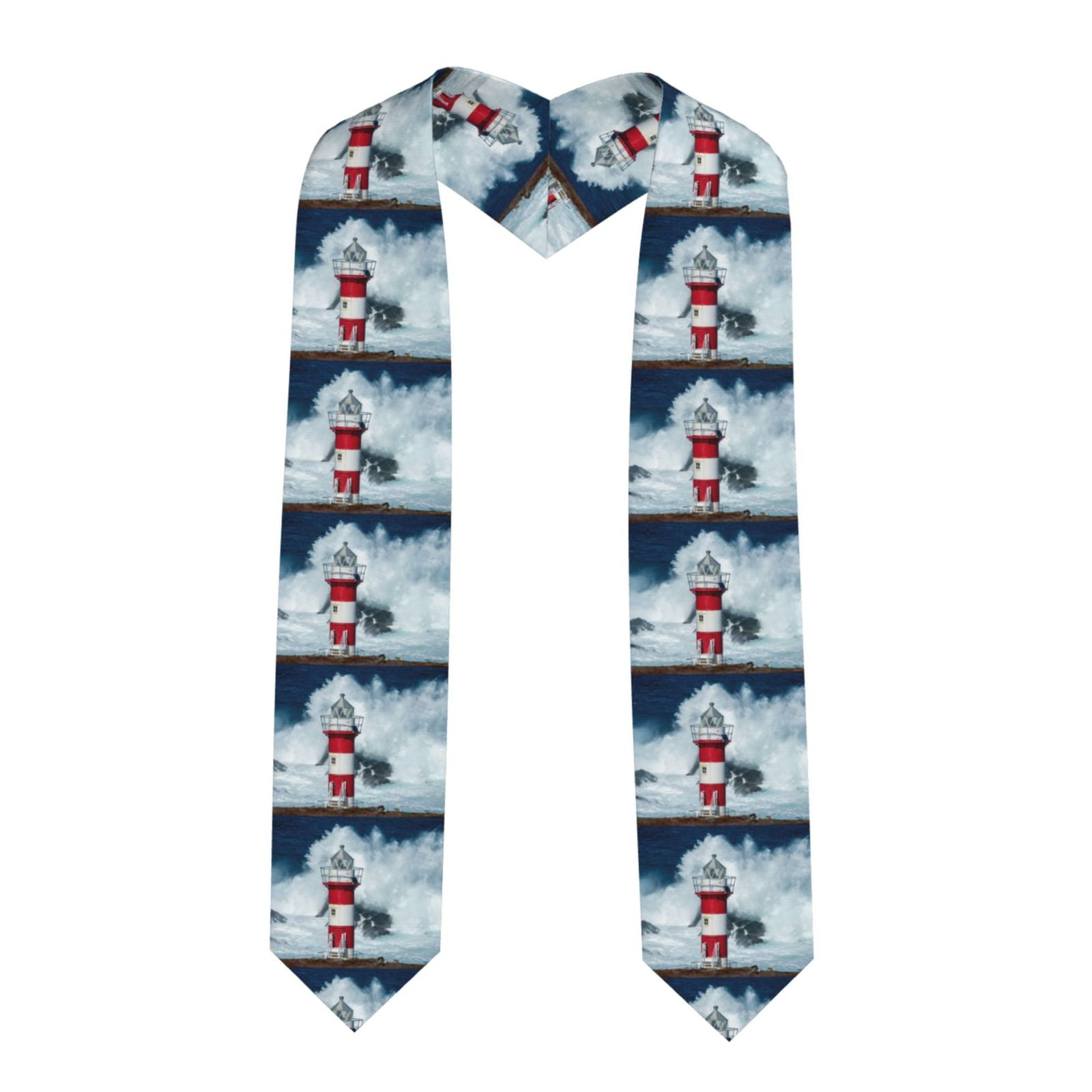 Zufioo Circular Lighthouse Print Graduation Shawl Ribbon, Graduation ...