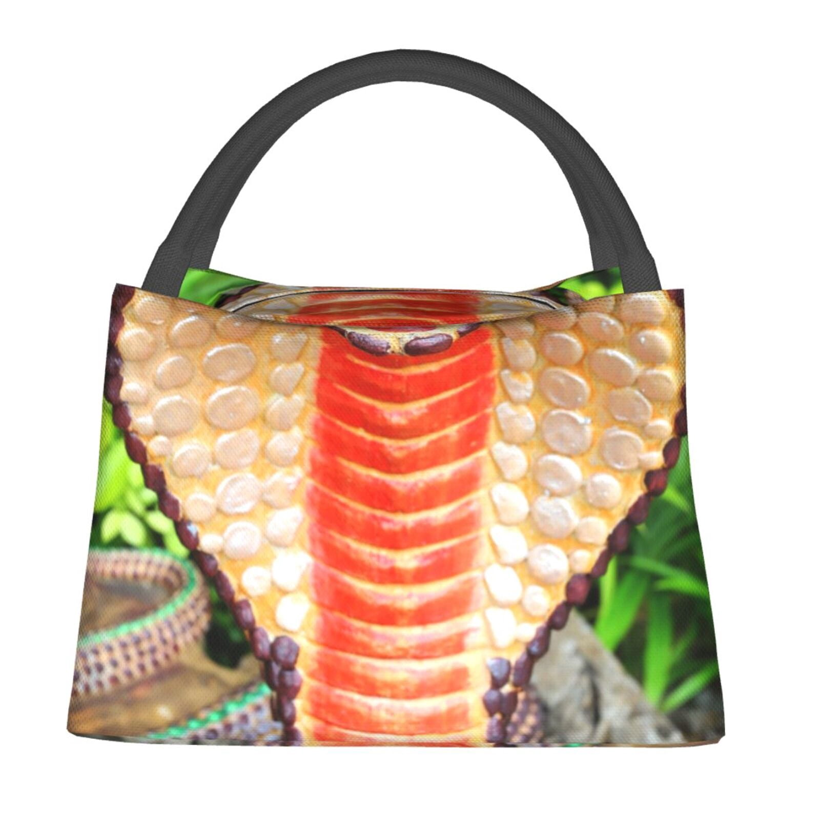 Zufioo Cobra Snake Insulated Reusable Grocery Bags,Cooler Bag,Food ...