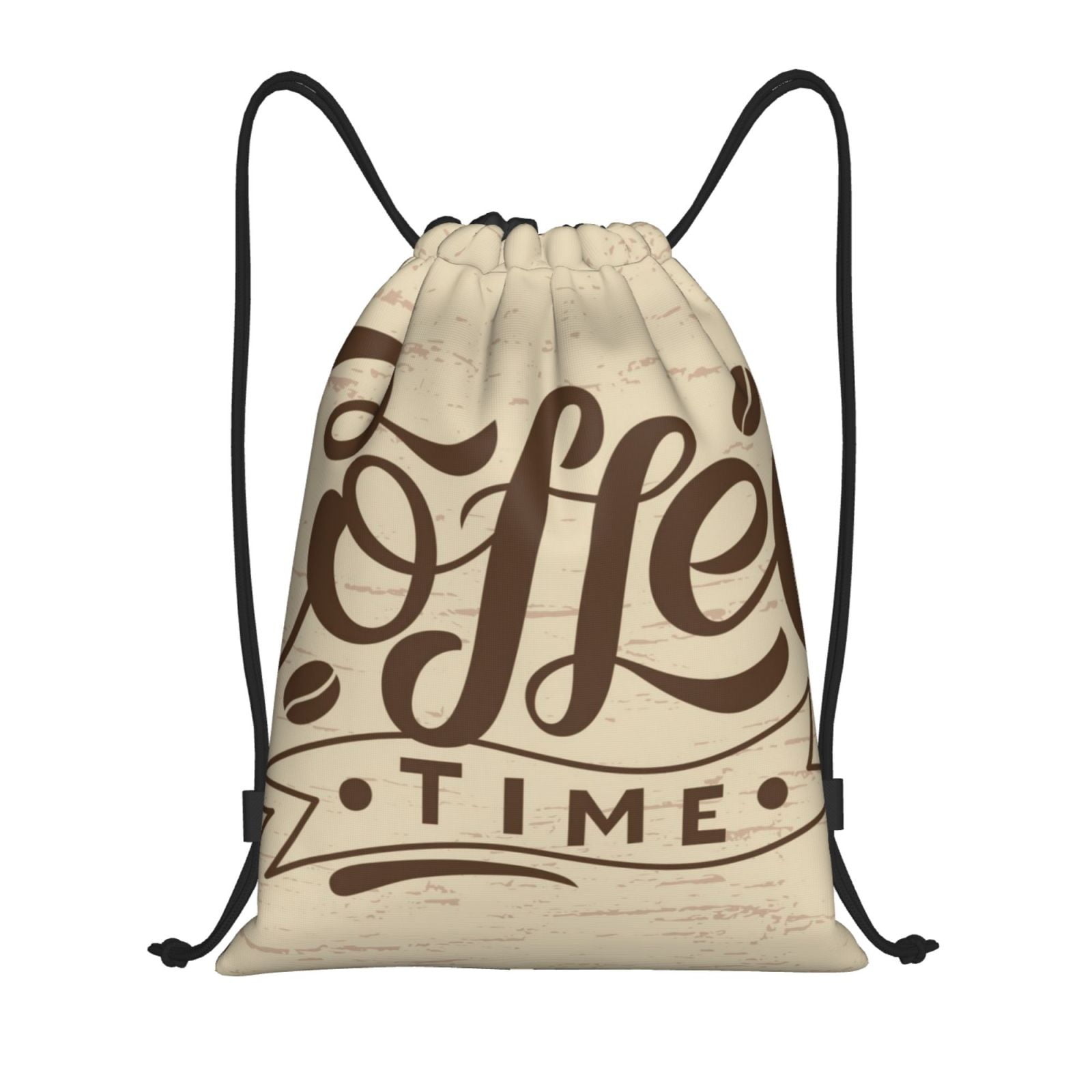 Zufioo Coffee Time (2) Sports Cinch Sack Gym String Bags Machine ...
