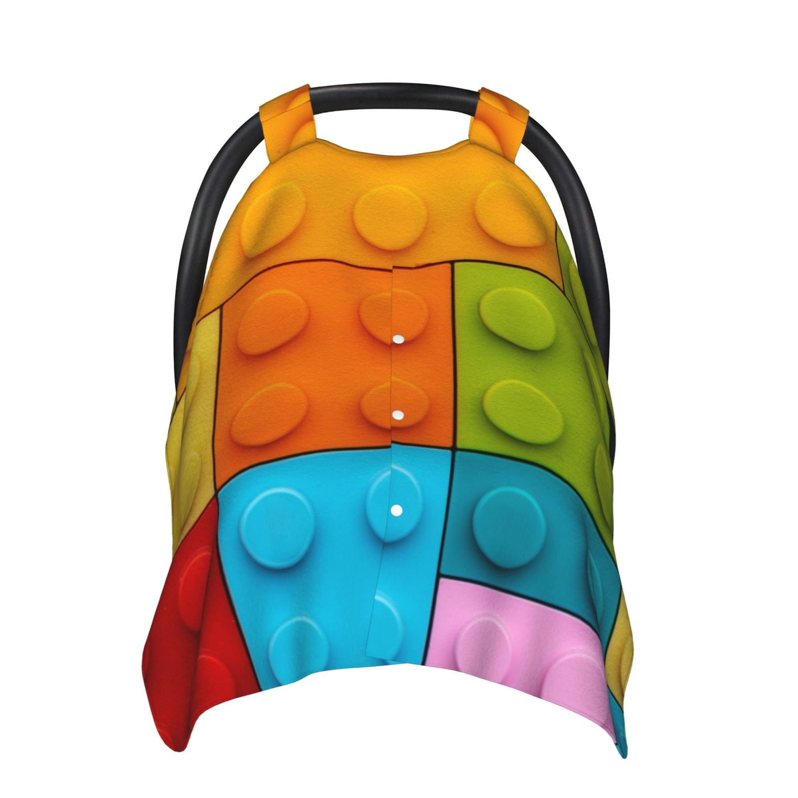 Zufioo Colorful Building Blocks Print Baby Stroller Seat Nursing Cover ...