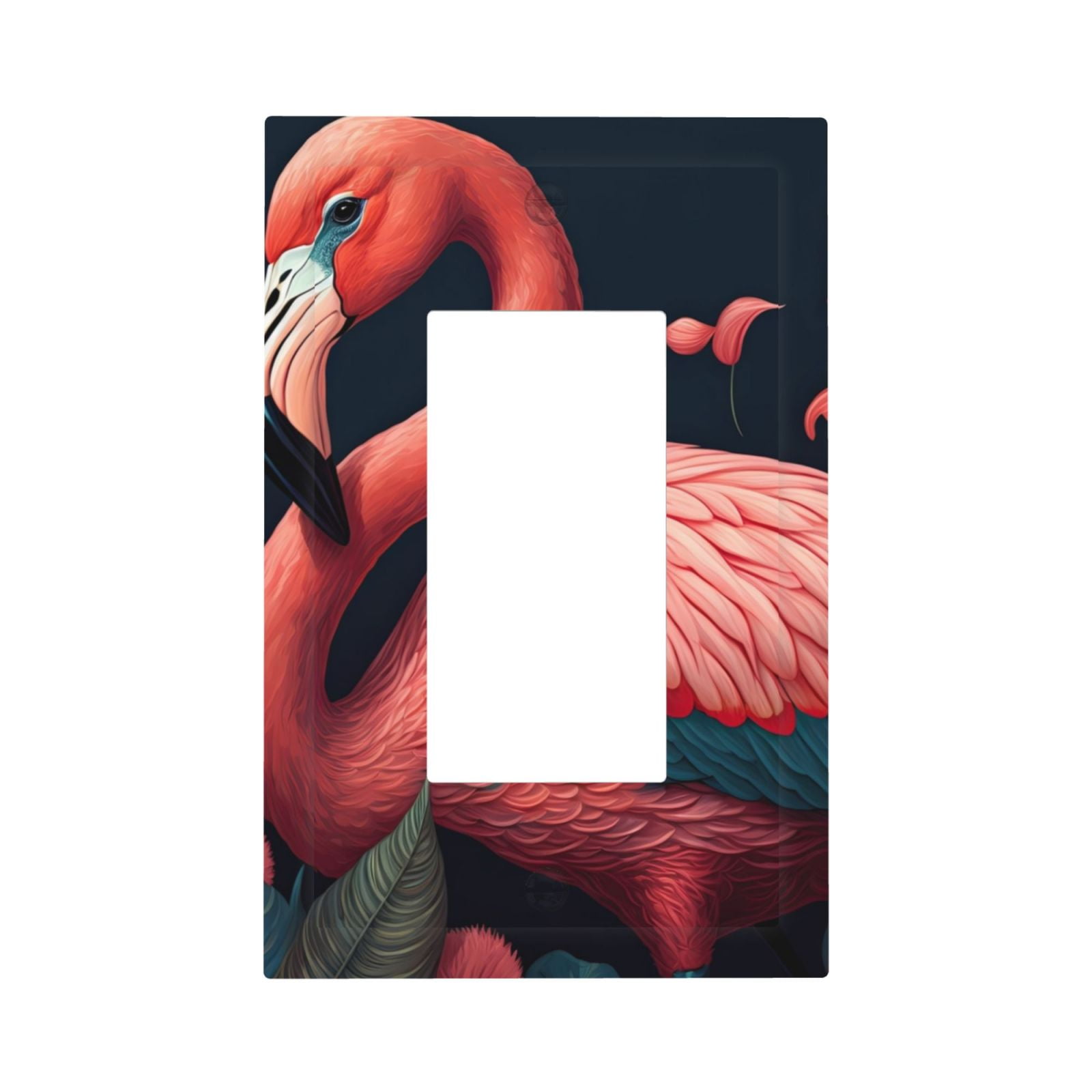 Zufioo Colorful Floral Flamingo Print Switch Wall Plate, Dustproof and ...