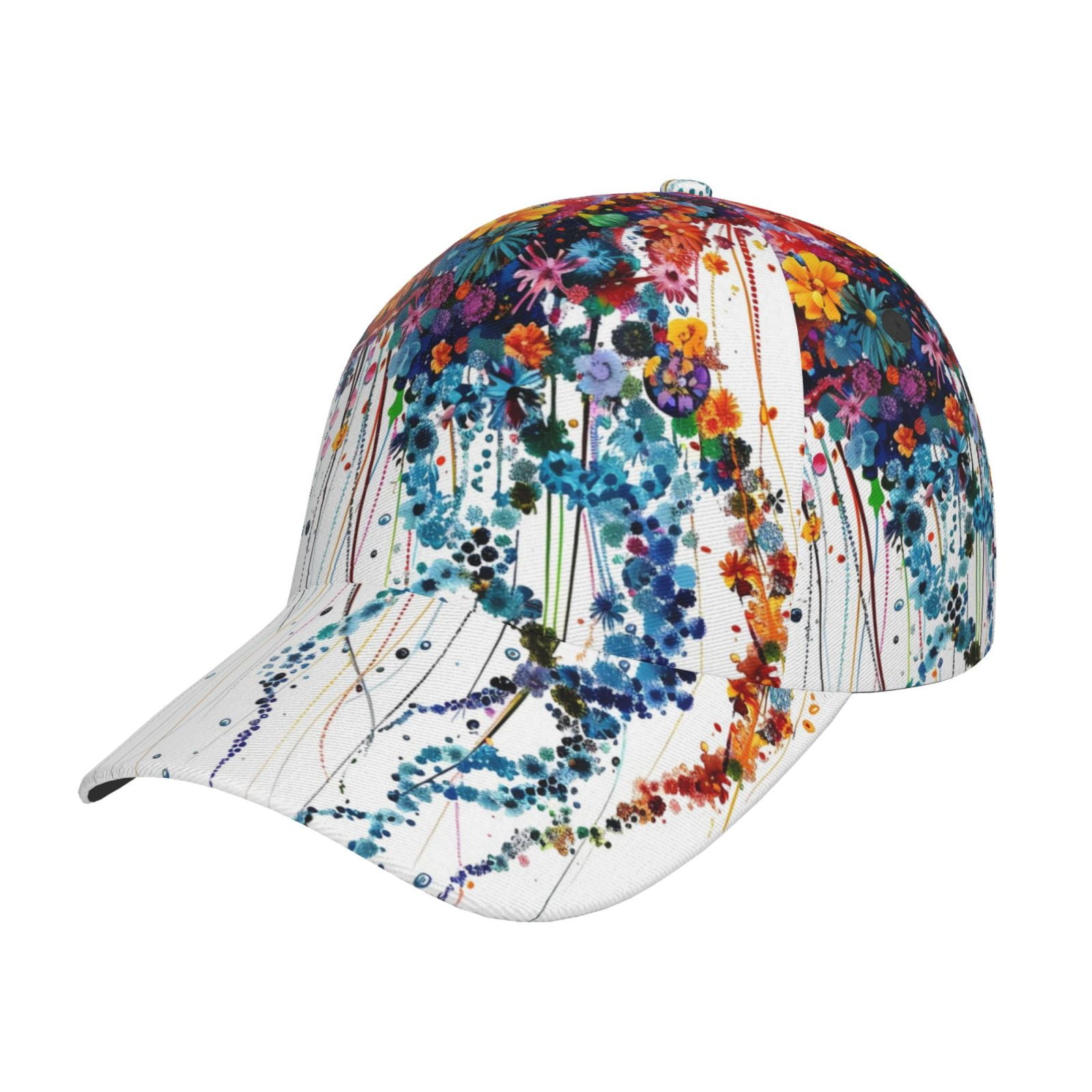 Zufioo Colorful Floral Jellyfish Baseball Cap Hats for Men and Women ...