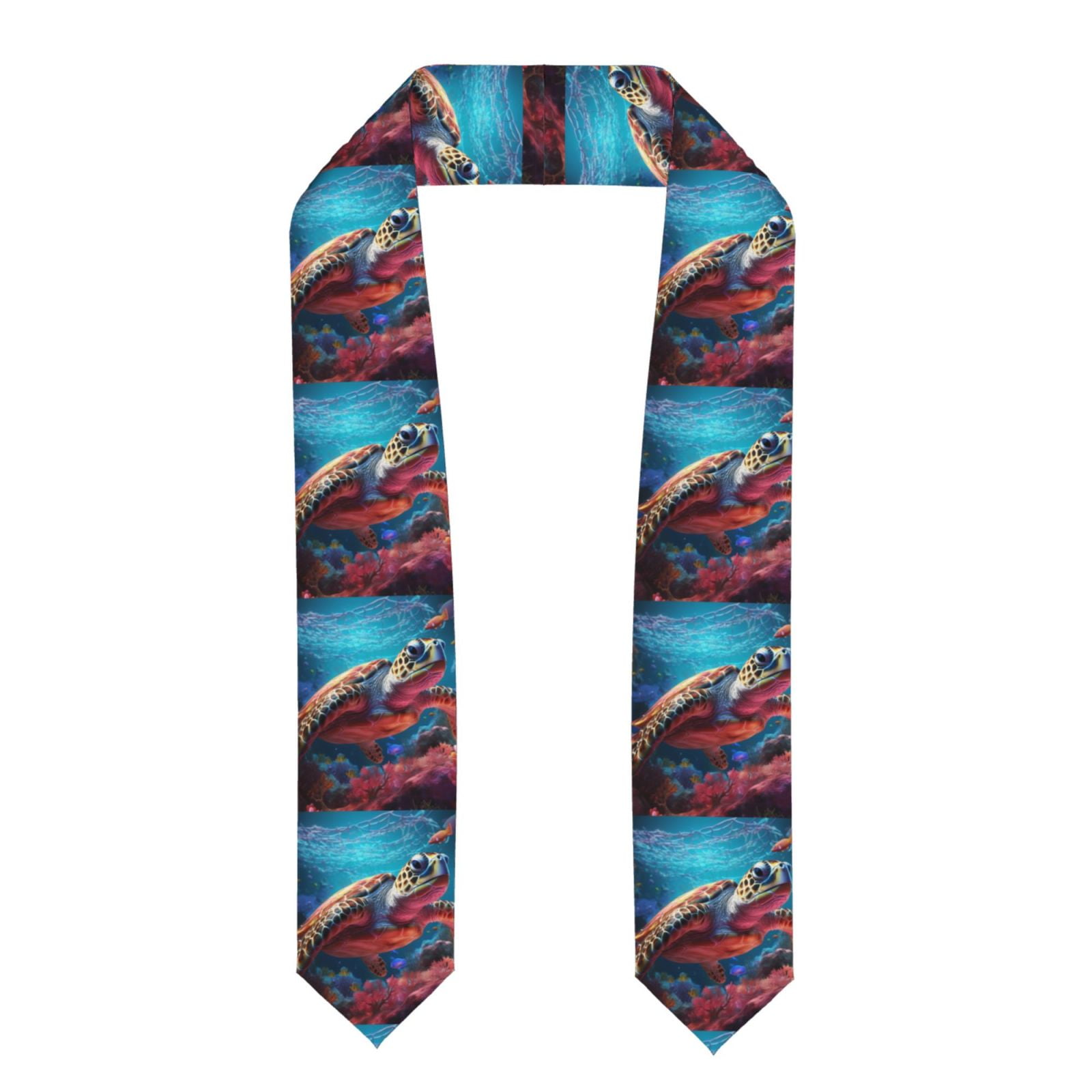 Zufioo Colorful Ocean Sea Turtle Print Graduation Shawl Ribbon ...