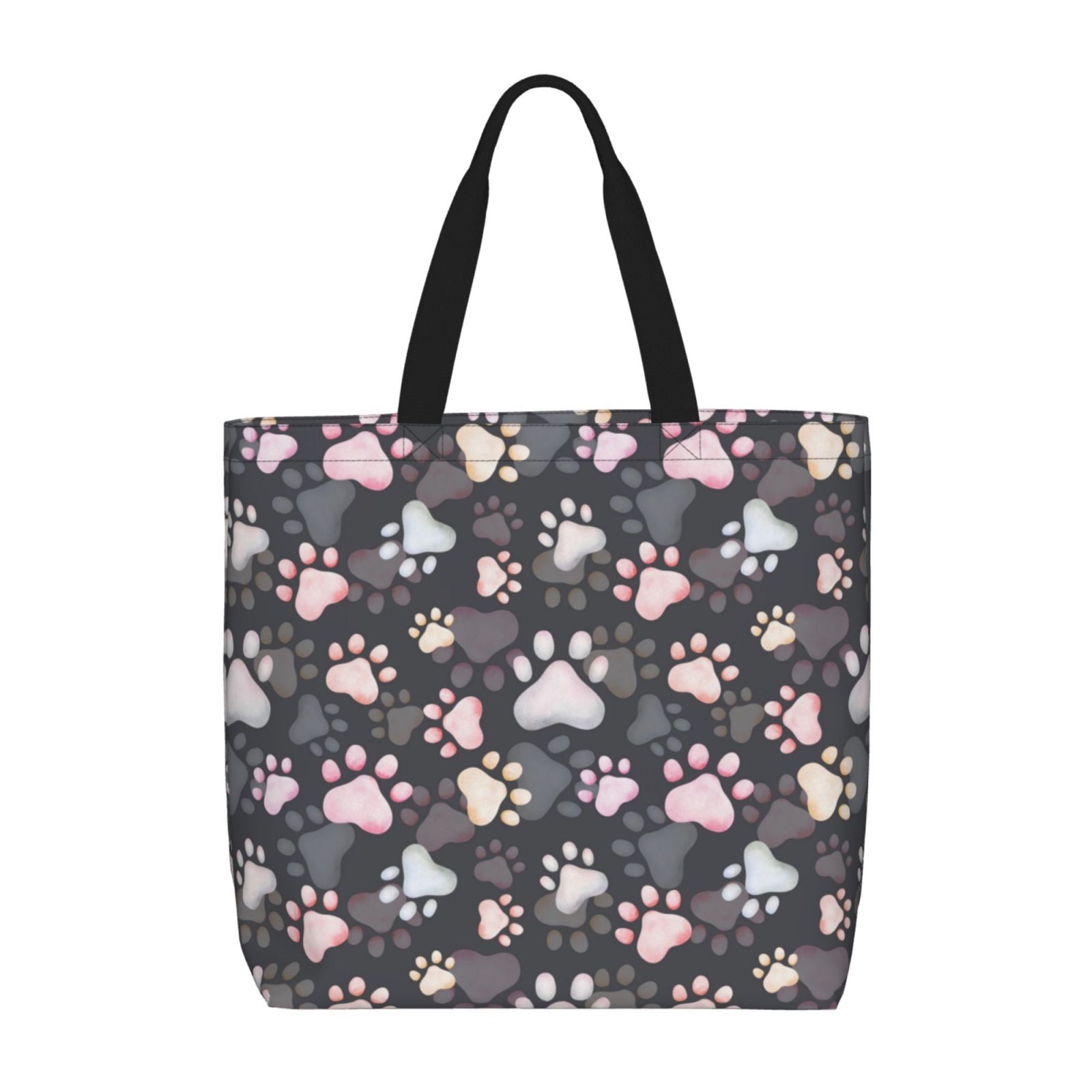 Zufioo Colorful Paws Of Dog Print Large Capacity Single Shoulder ...