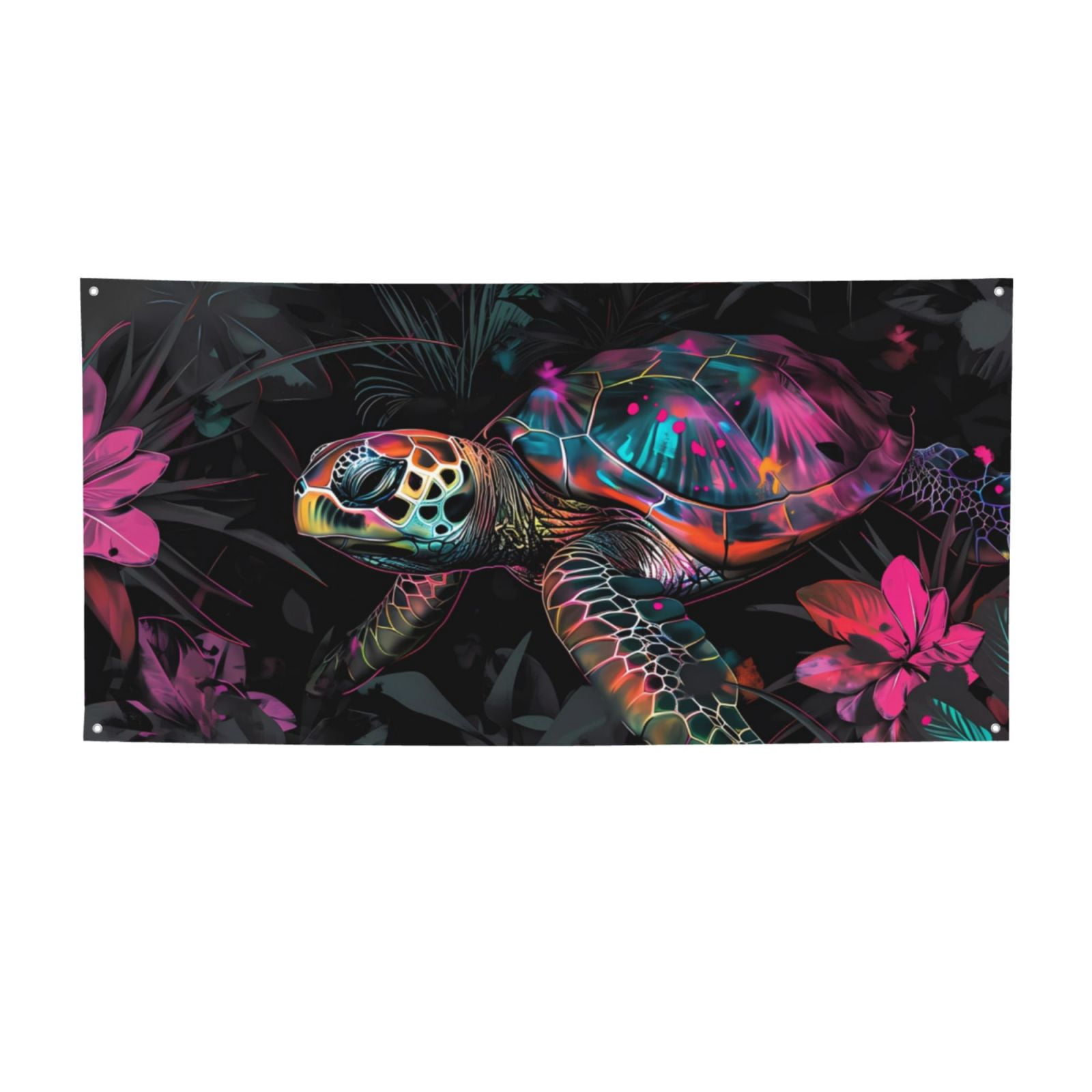 Zufioo Colorful Plant Turtle A Print Holiday Banners, Party Banners ...