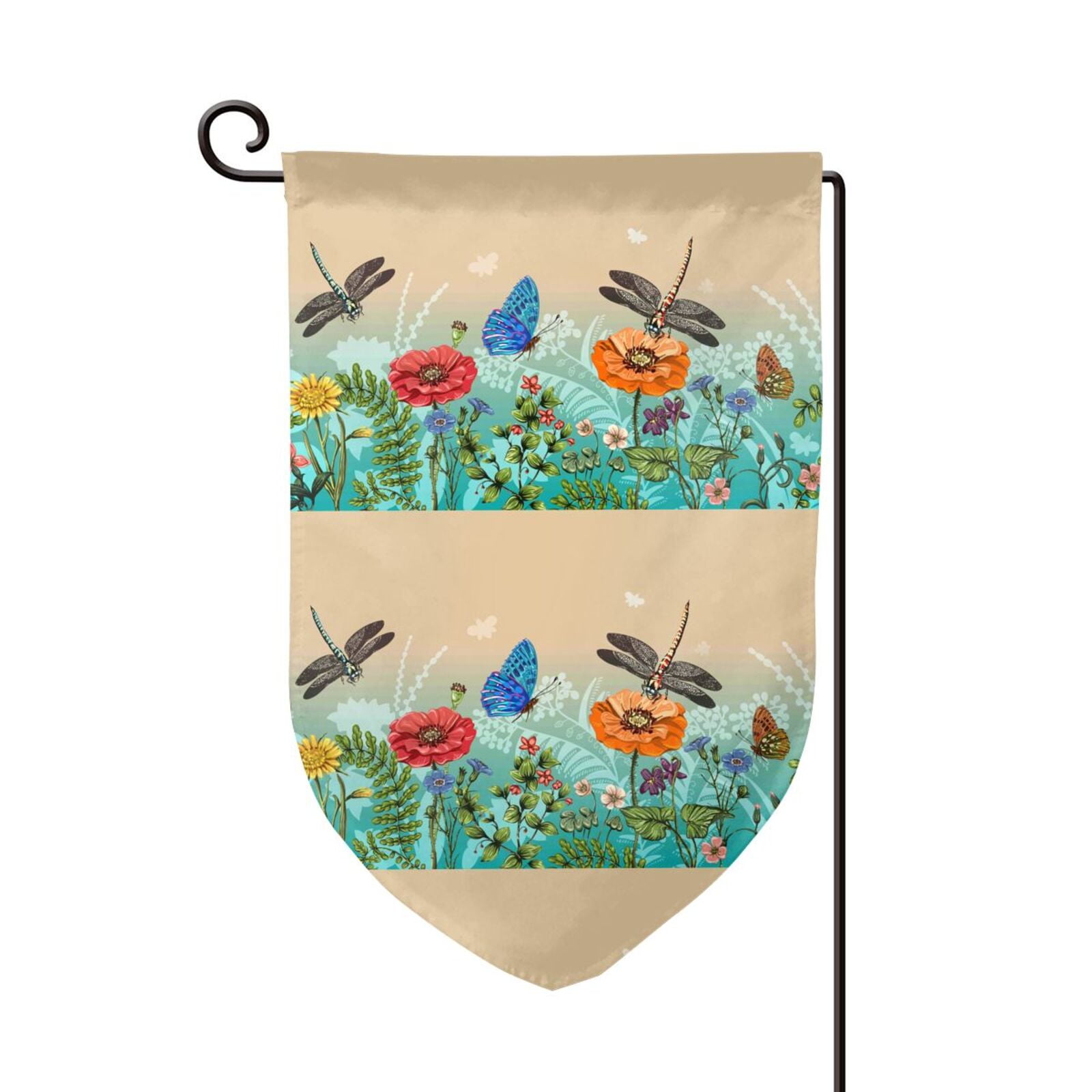 Zufioo Colorful Plants And Insects Print Garden Decoration Flags, Sun ...