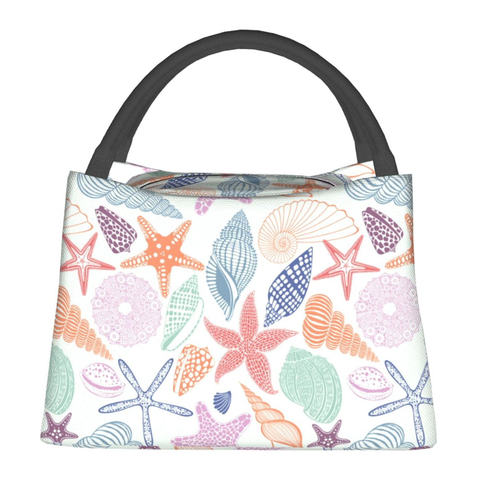 Zufioo Colorful Seashells Insulated Reusable Grocery Bags,Cooler Bag ...