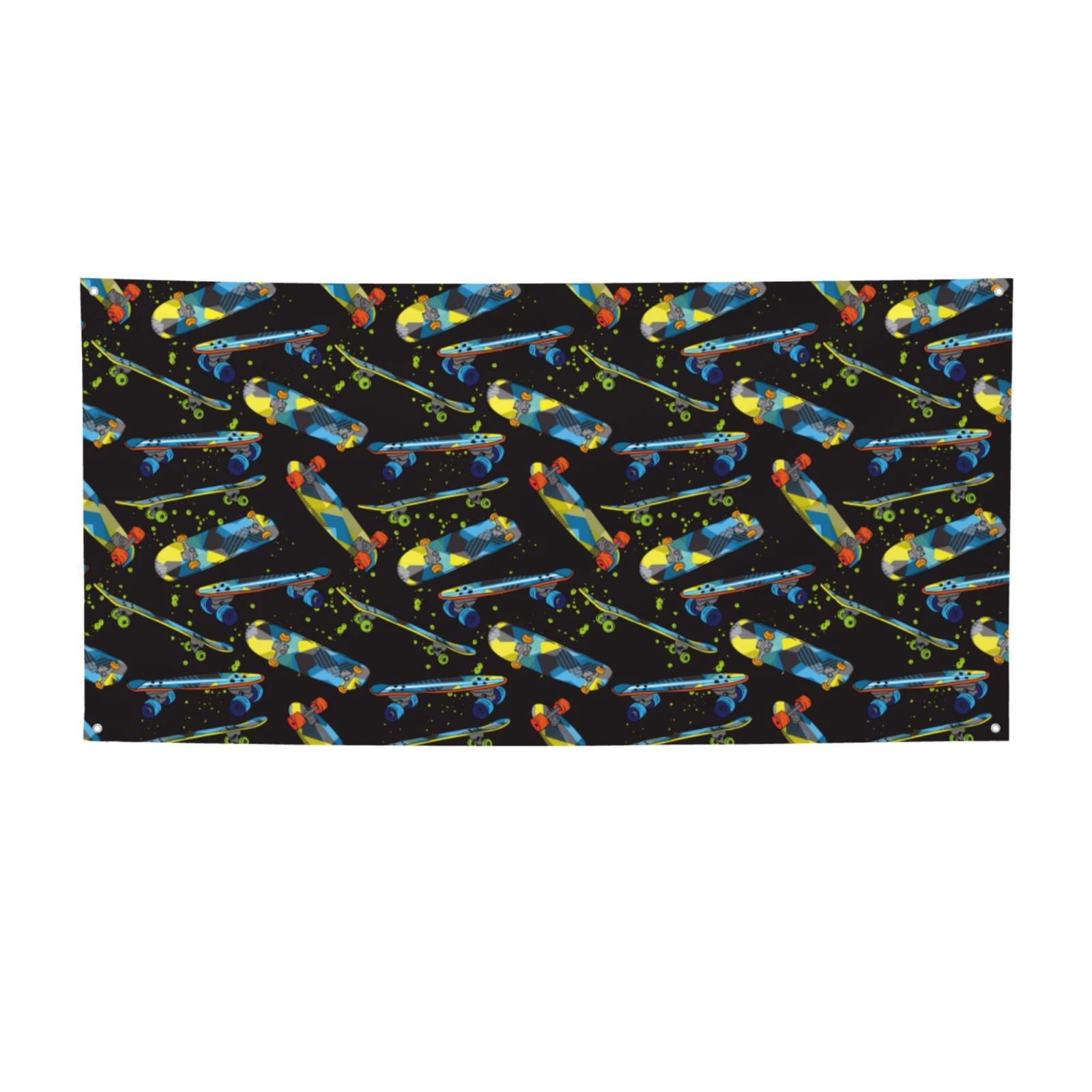 Zufioo Colorful Skateboard Print Holiday Banners, Party Banners ...