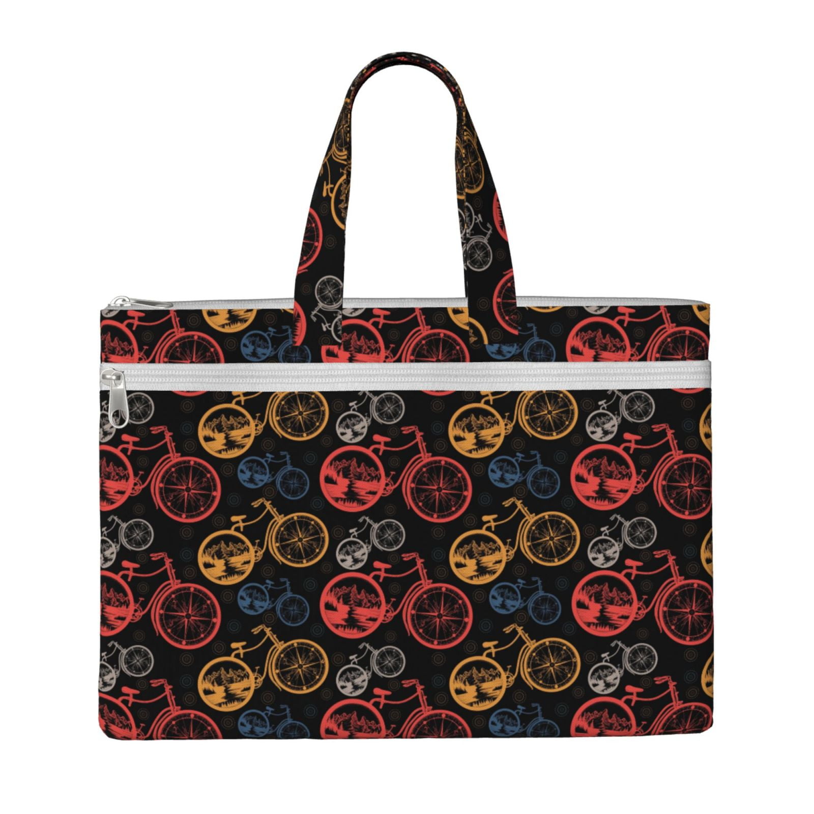 Zufioo Compass And Mountains In Bicycle Wheels1 Print Canvas Hand-Held ...