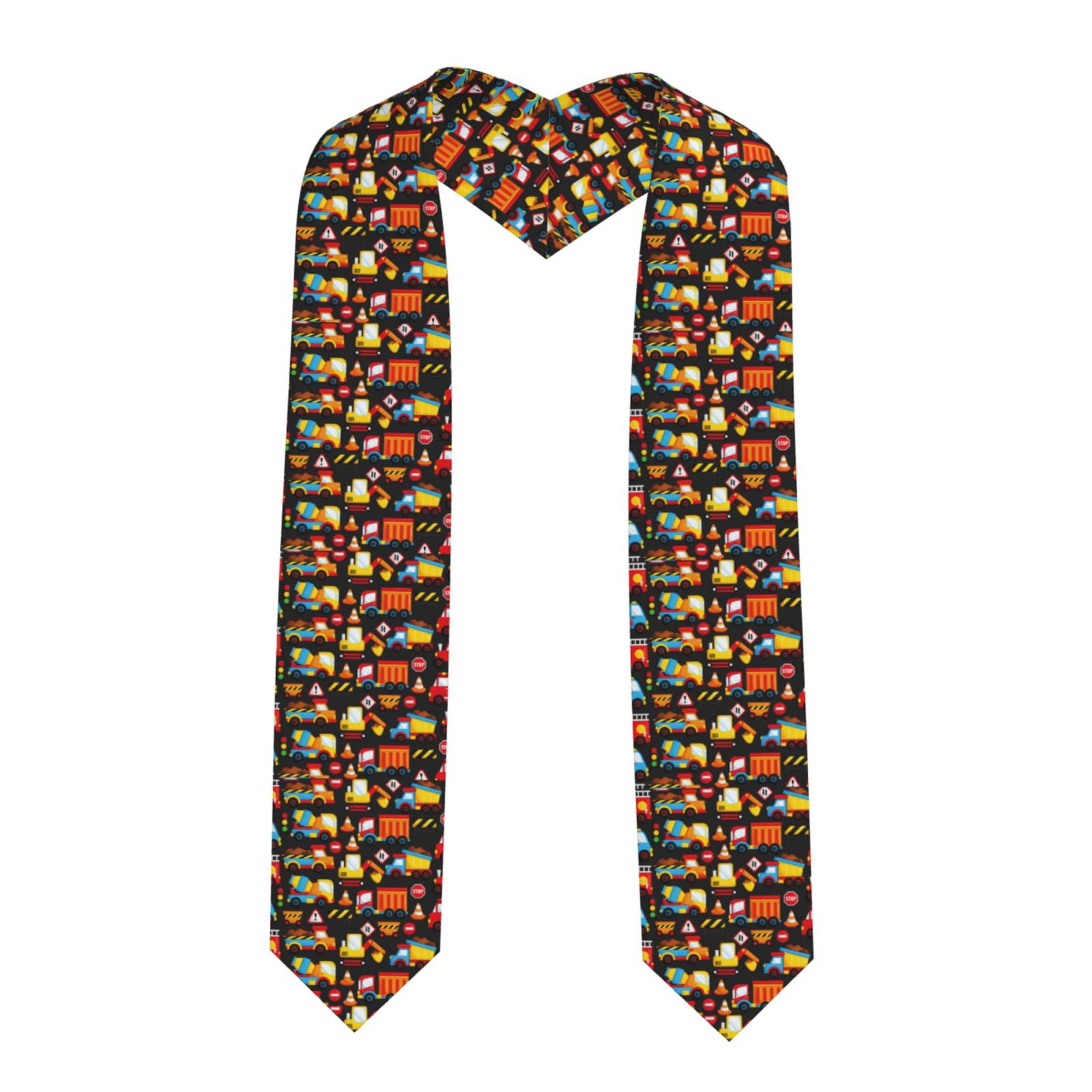 Zufioo Construction Truck Print Graduation Shawl Ribbon, Graduation ...