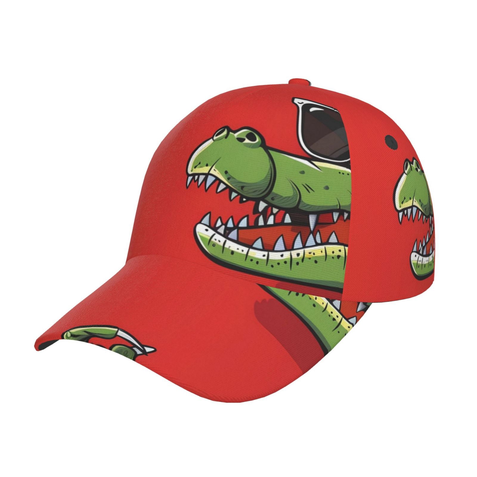 Zufioo Cool Crocodile With Sunglasses Baseball Cap Hats for Men and ...