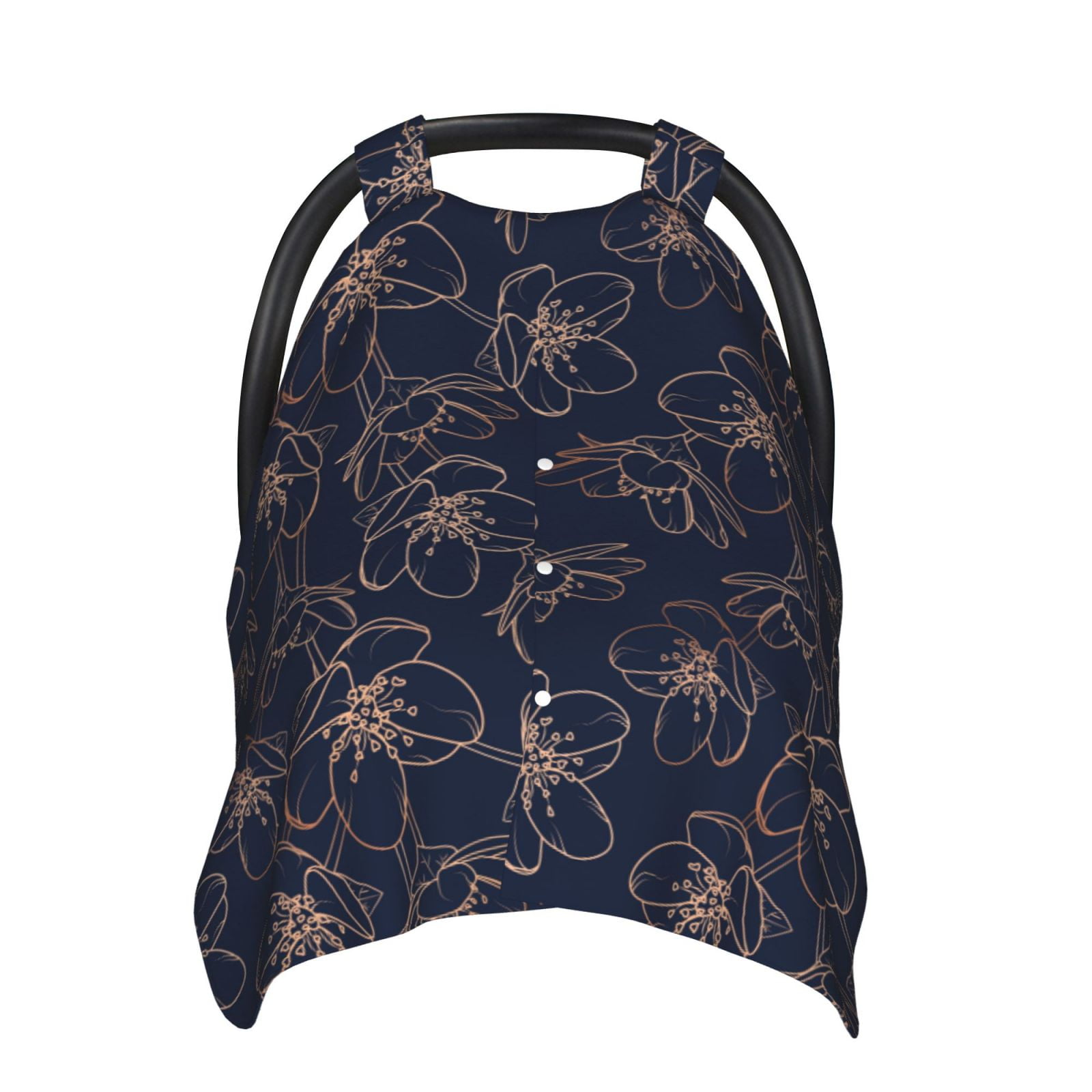 Zufioo Copper-Gold Gloss Outline Cherry Print Baby Stroller Seat ...