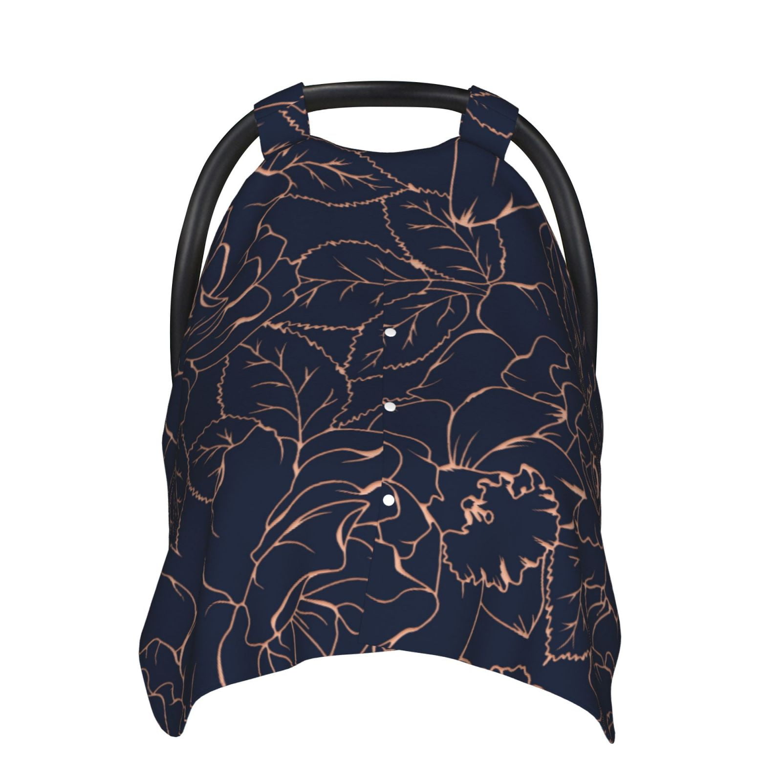 Zufioo Copper-Gold Gloss Outline Flower Print Baby Stroller Seat ...