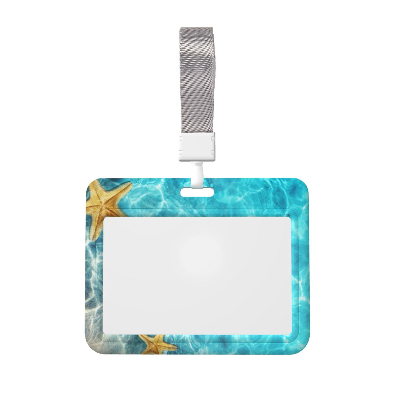 Zufioo Coral And Seashell On The Beach Print Work Badge Protective Case ...