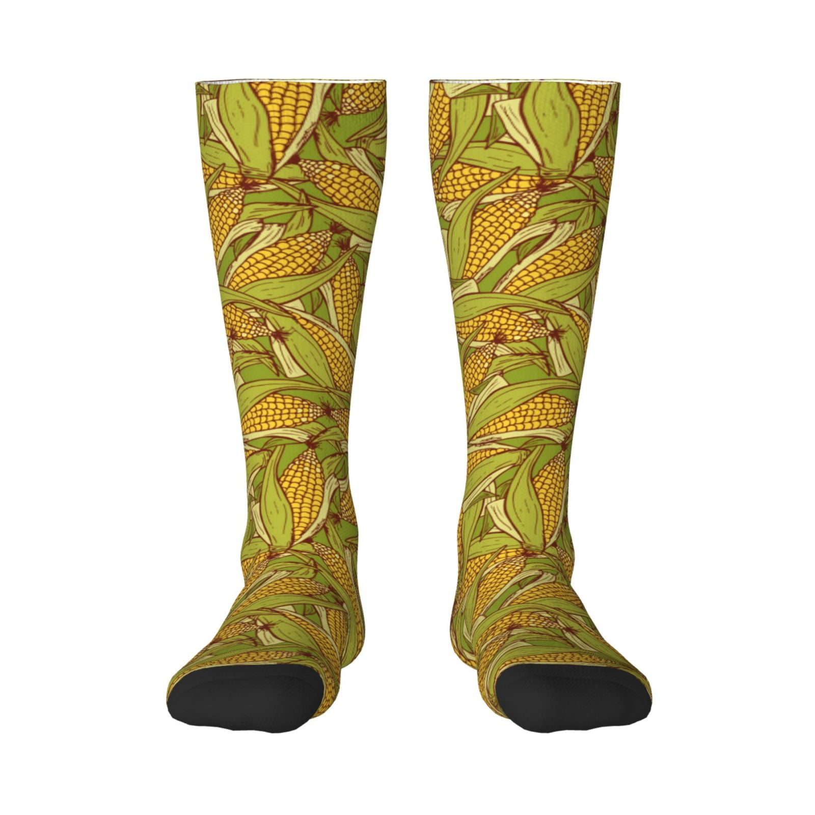 Zufioo Corn 6 Print Long High Thigh Socks Knee-High Warm Stocking Women ...