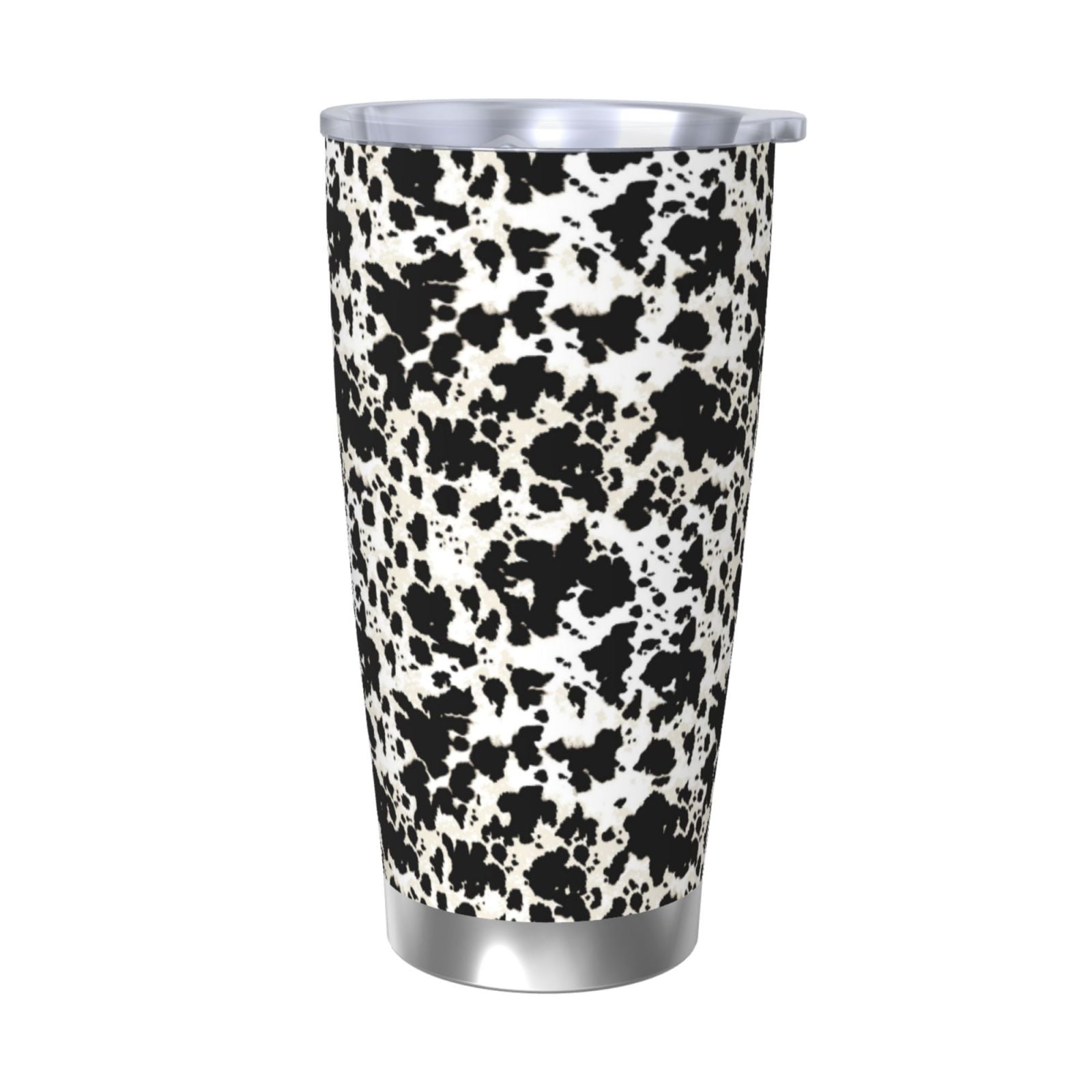 Zufioo Cow Skin 1 Print 20OZ Stainless Steel Car Cup, Direct Drinking Mouth Straw Mouth ...