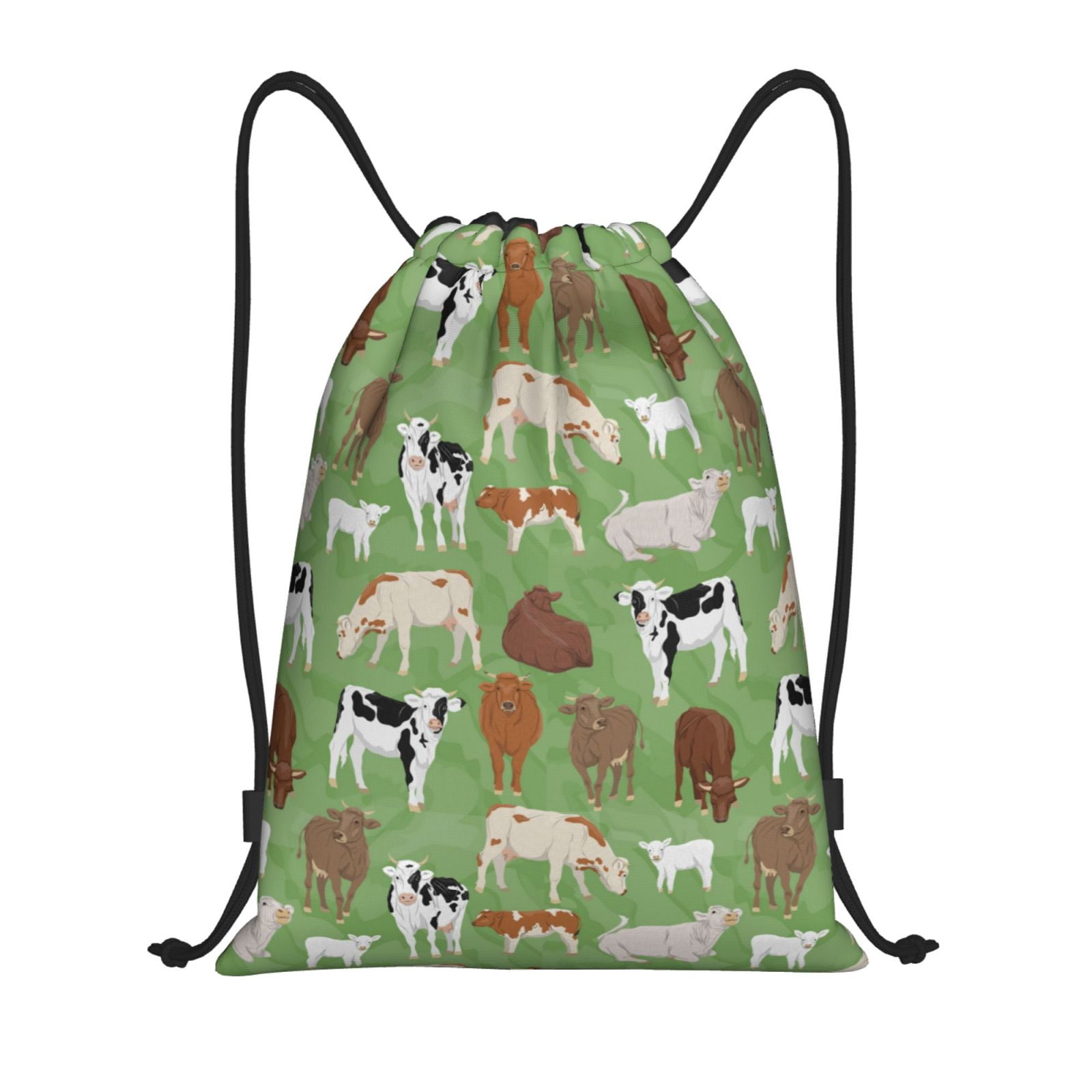 Zufioo Cows And Calves Sports Cinch Sack Gym String Bags Machine ...