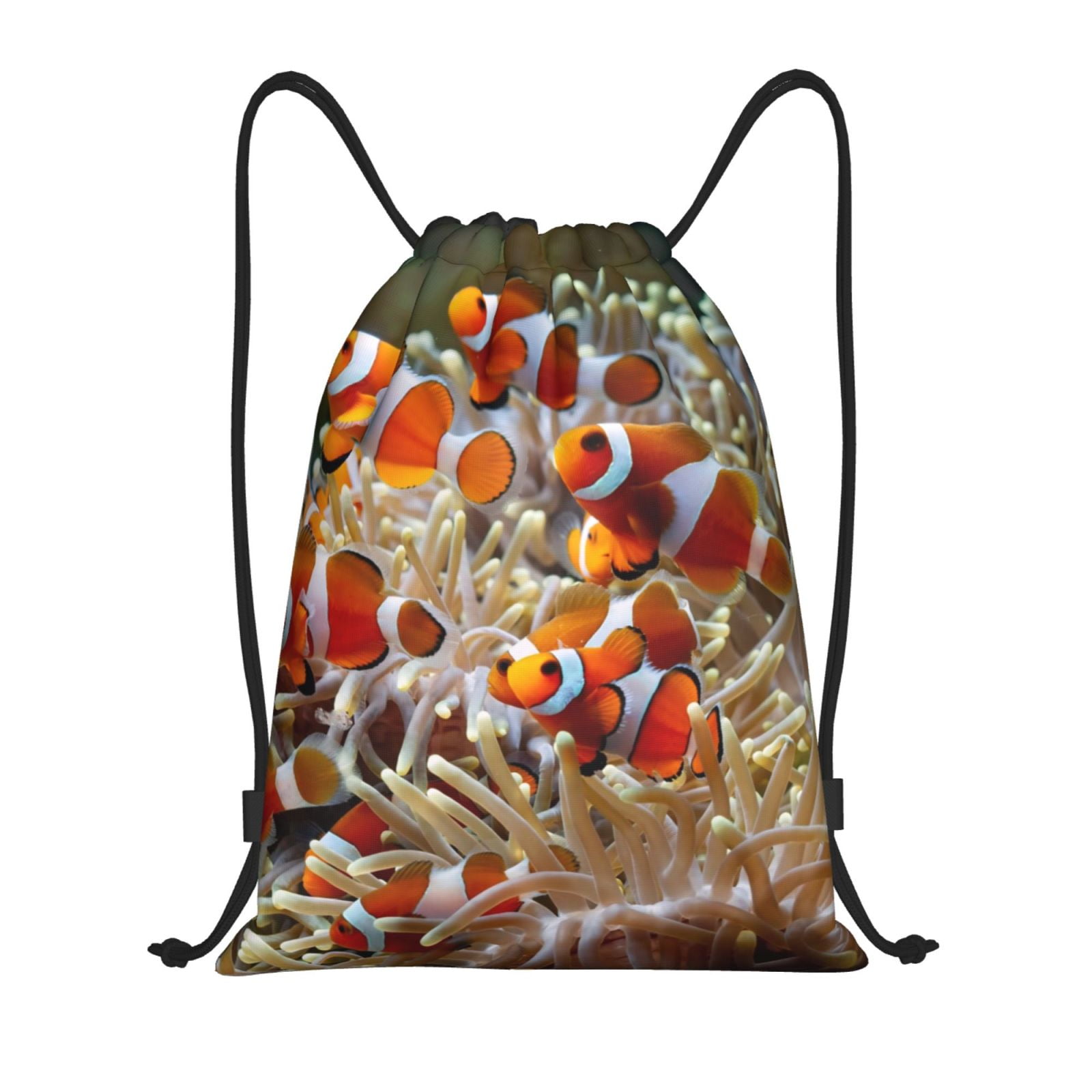 Zufioo Cute Anemone Fish Sports Cinch Sack Gym String Bags Machine ...