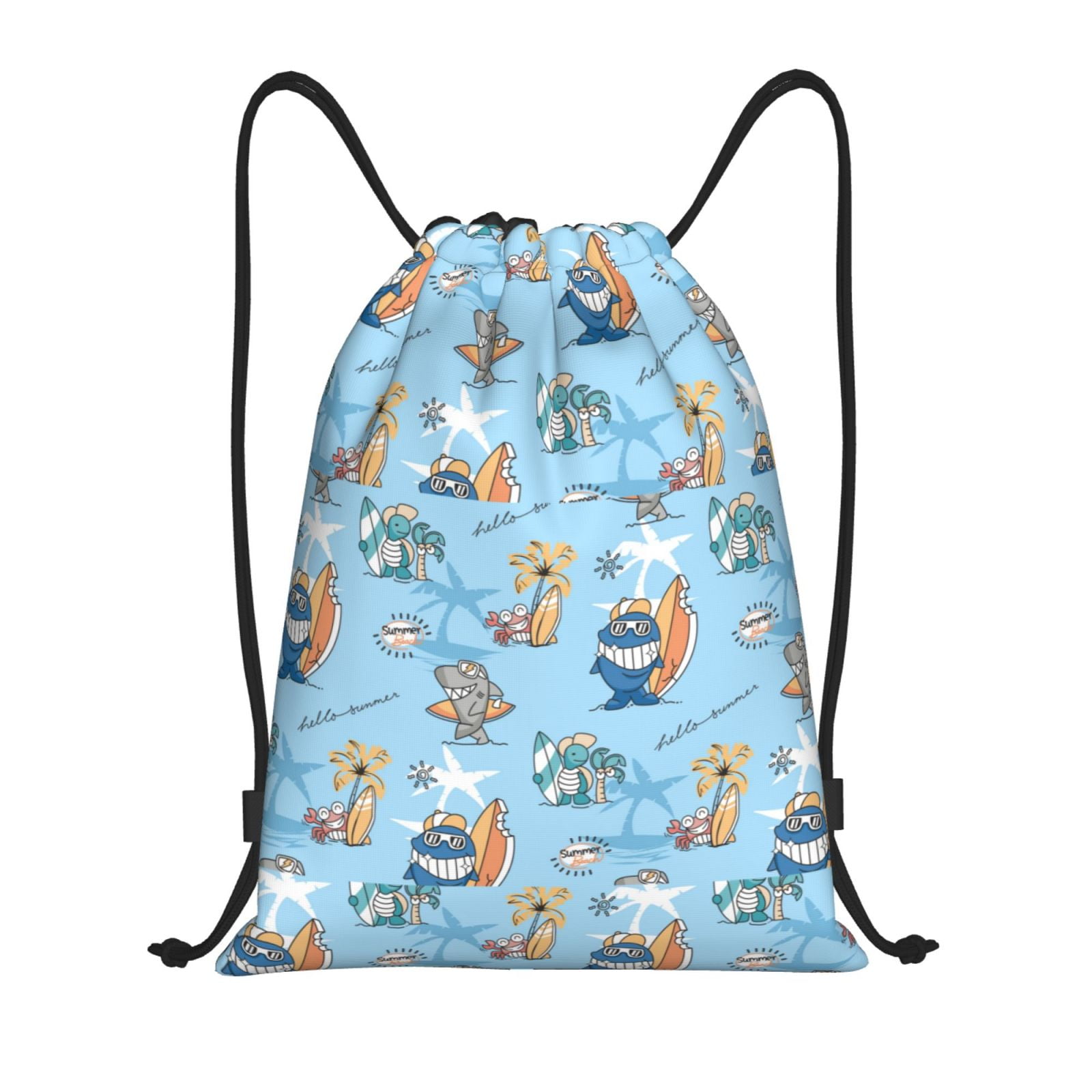 Zufioo Cute Animals Surfers Sports Cinch Sack Gym String Bags Machine ...