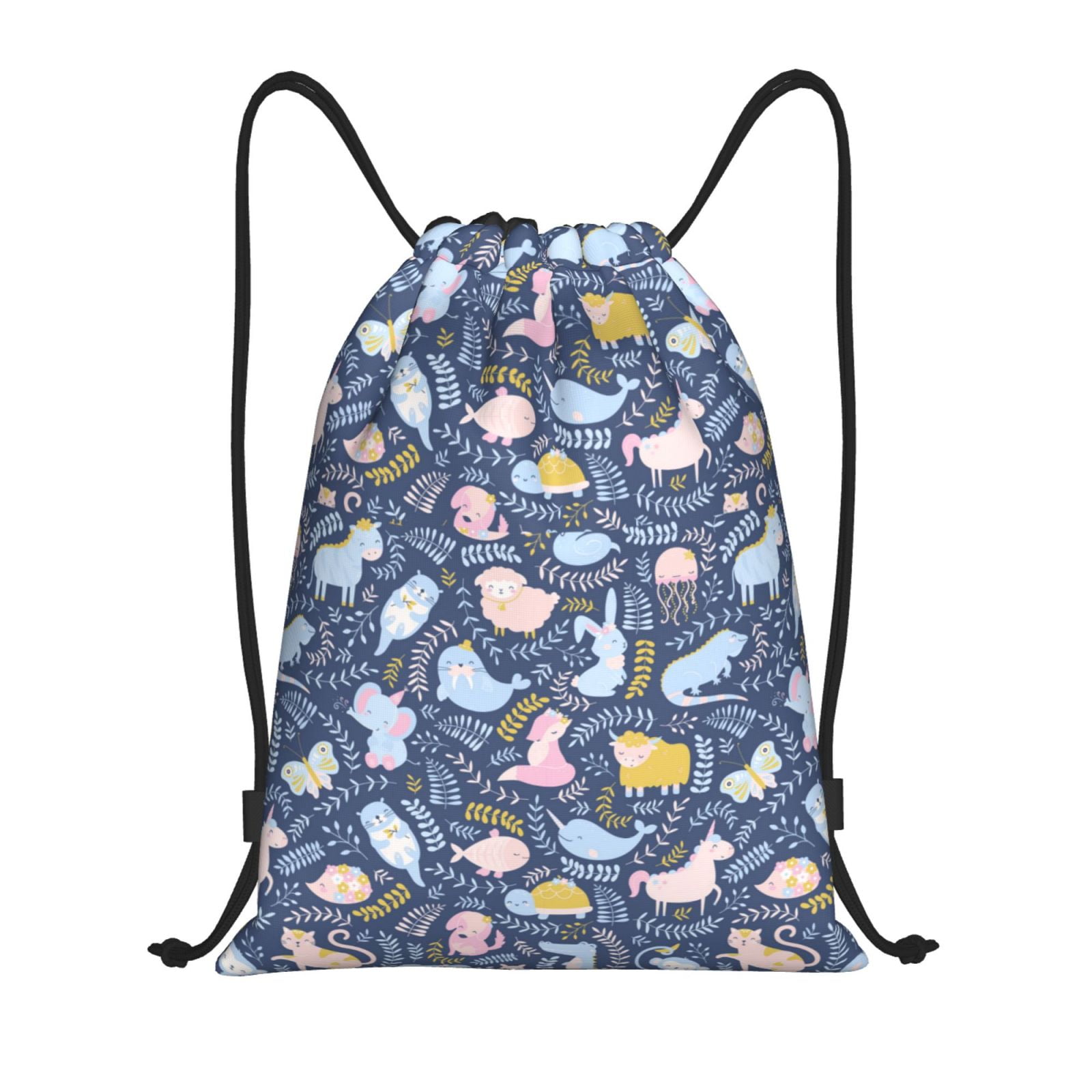 Zufioo Cute Baby Animals Sports Cinch Sack Gym String Bags Machine ...