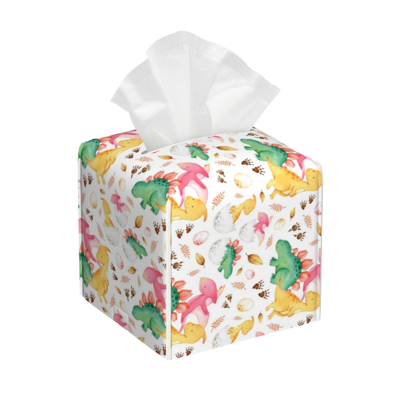 Zufioo Cute Baby Dinosaurs Tissue Box Cover, Tissue Box Cover Holder ...