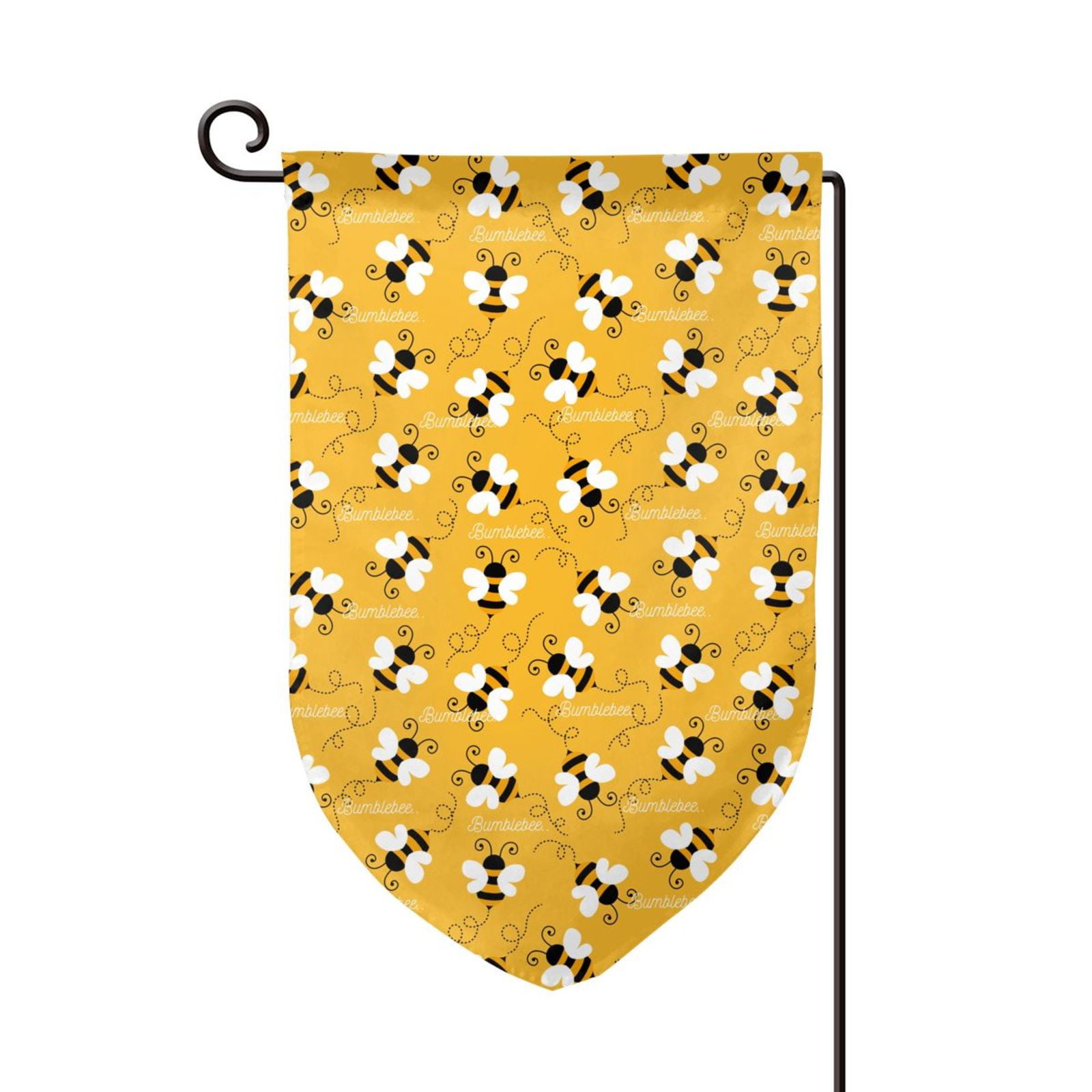 Zufioo Cute Bee Butterfly Yelllow Print Garden Decoration Flags, Sun-resistant and Wrinkle ...