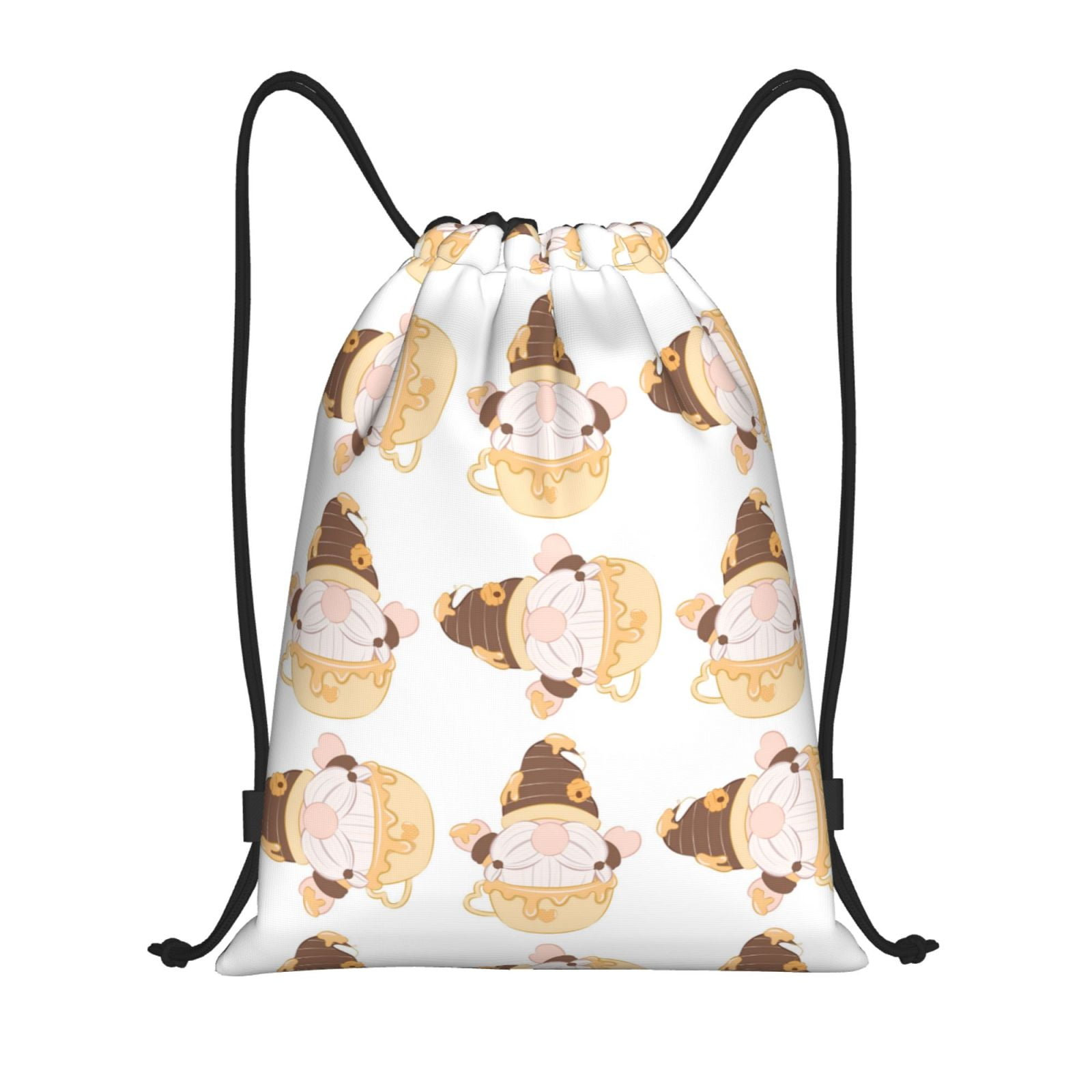 Zufioo Cute Bee Gnome Sports Cinch Sack Gym String Bags Machine ...