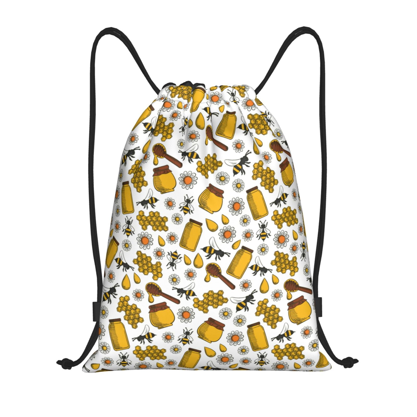 Zufioo Cute Bee Sports Cinch Sack Gym String Bags Machine Washable ...