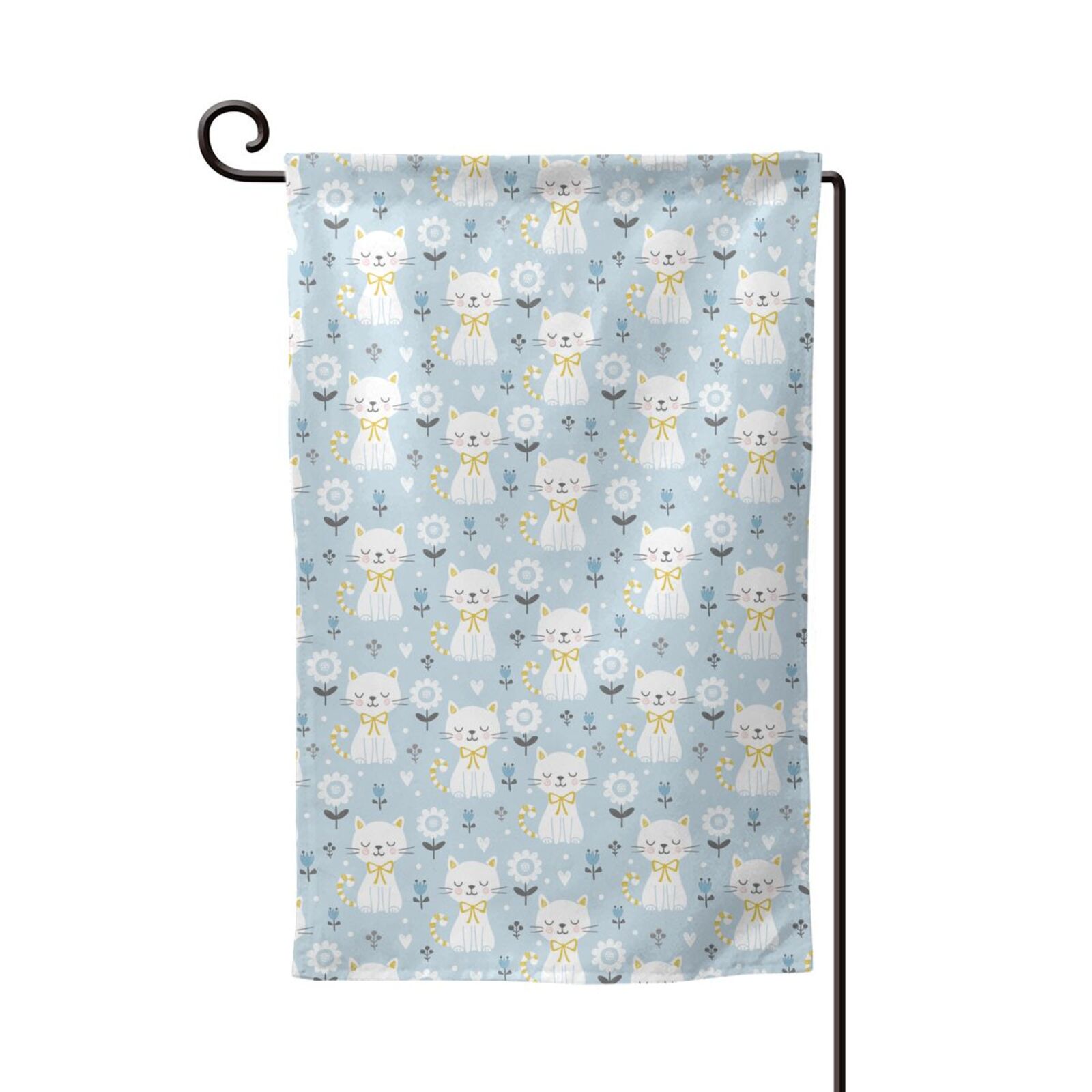 Zufioo Cute Cat Print Garden Decoration Flags, Sun-resistant and ...