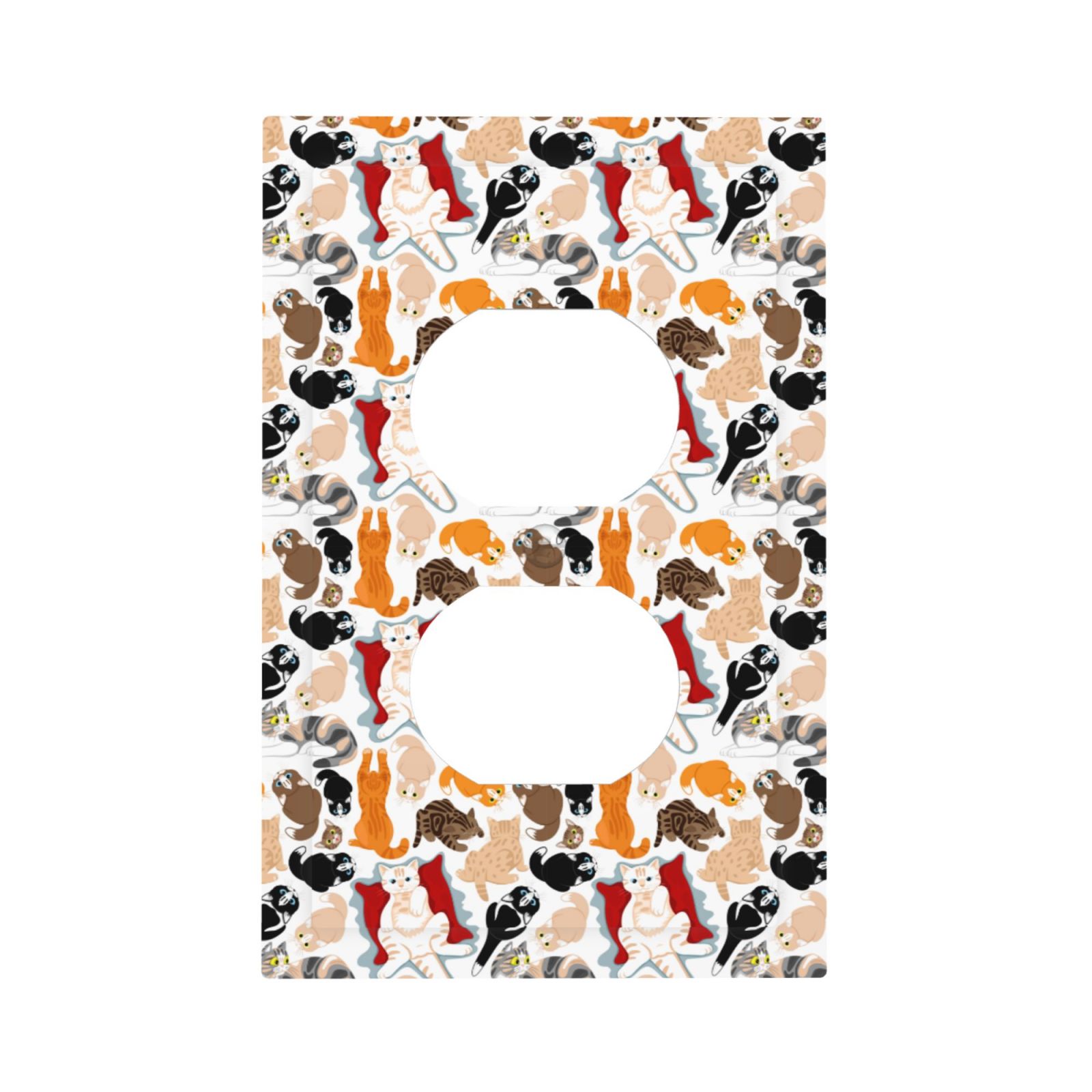Zufioo Cute Cats Print Switch Wall Plate, Dustproof and Heat-resistant ...