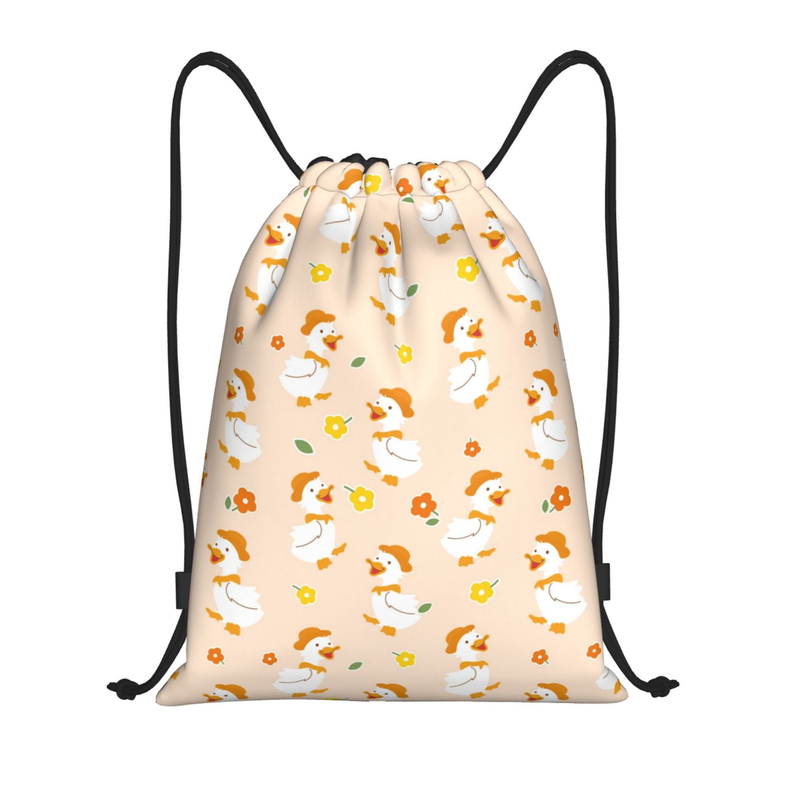 Zufioo Cute Duck And Flower Sports Cinch Sack Gym String Bags Machine ...