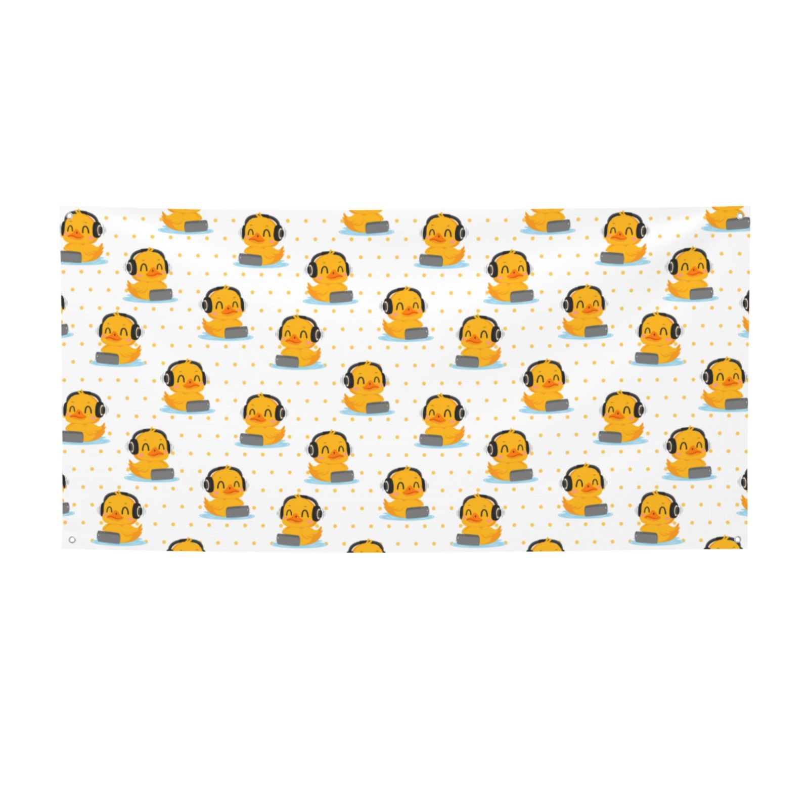 Zufioo Cute Duck With Headphone Print Holiday Banners, Party Banners ...