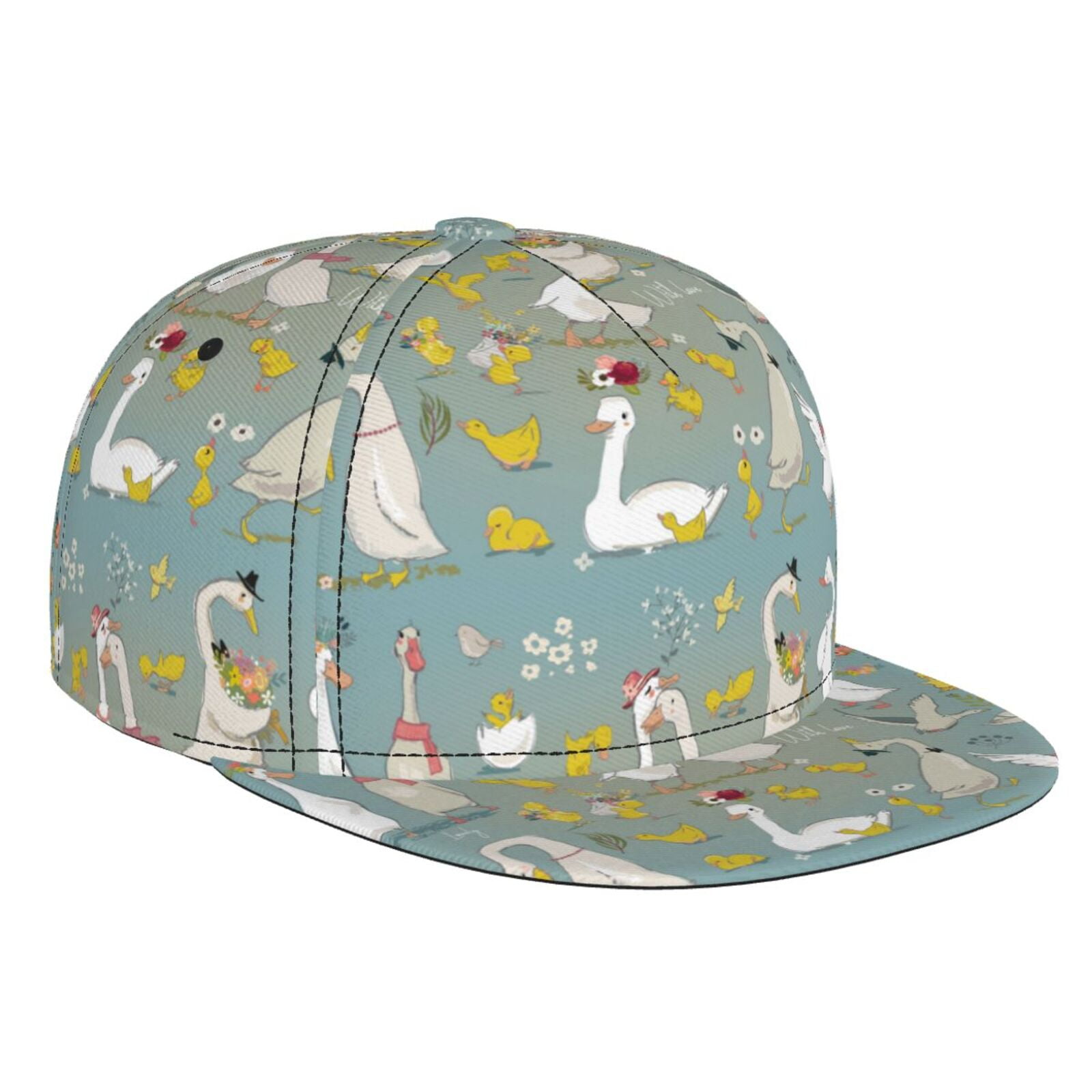 Zufioo Cute Farm Birds Print Flat Brim Baseball Cap, Sun Protection ...