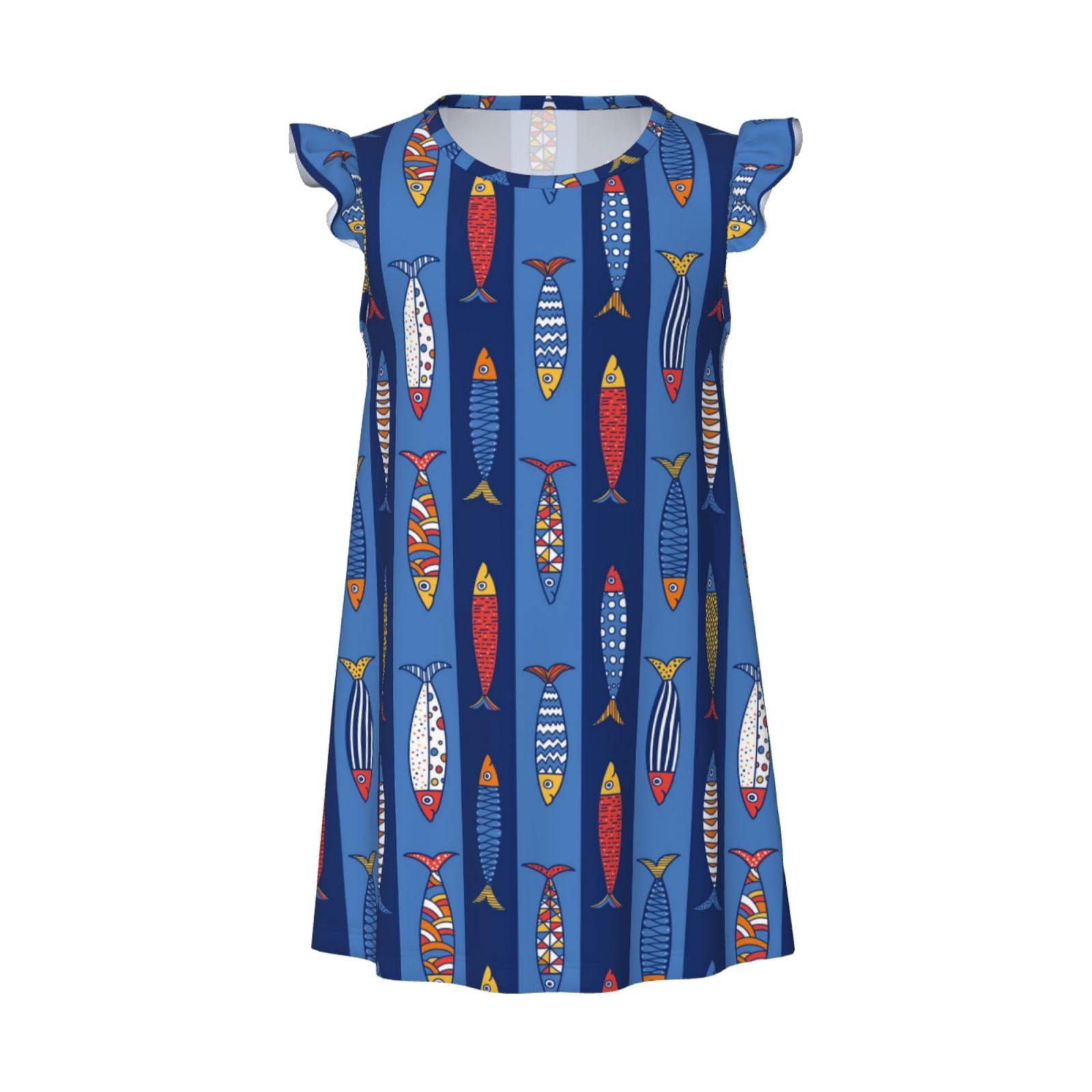 Zufioo Cute Fish Girls Nightgowns Toddler Girl Pajamas Soft & Cute ...