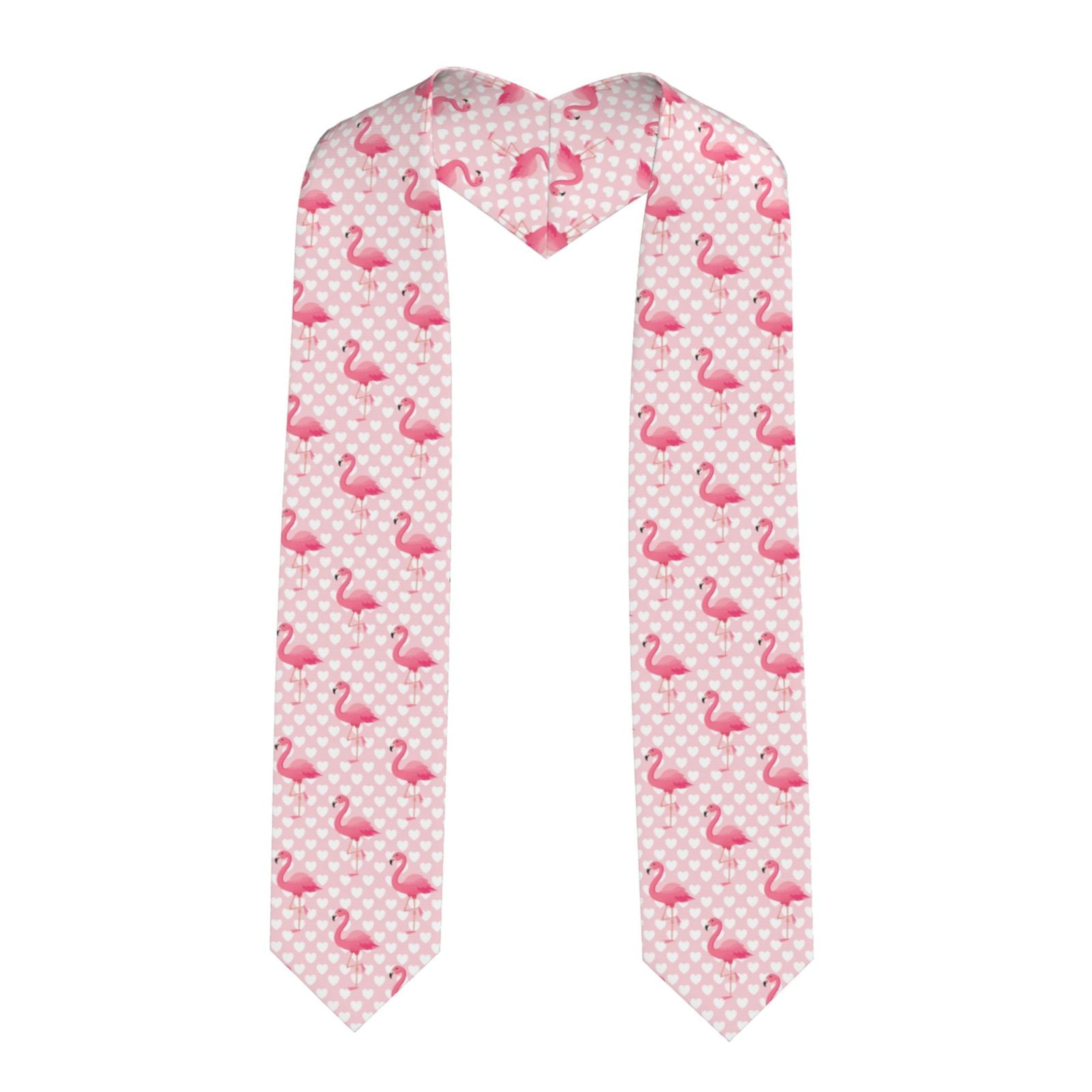 Zufioo Cute Flamingo with Heart Print Graduation Shawl Ribbon ...