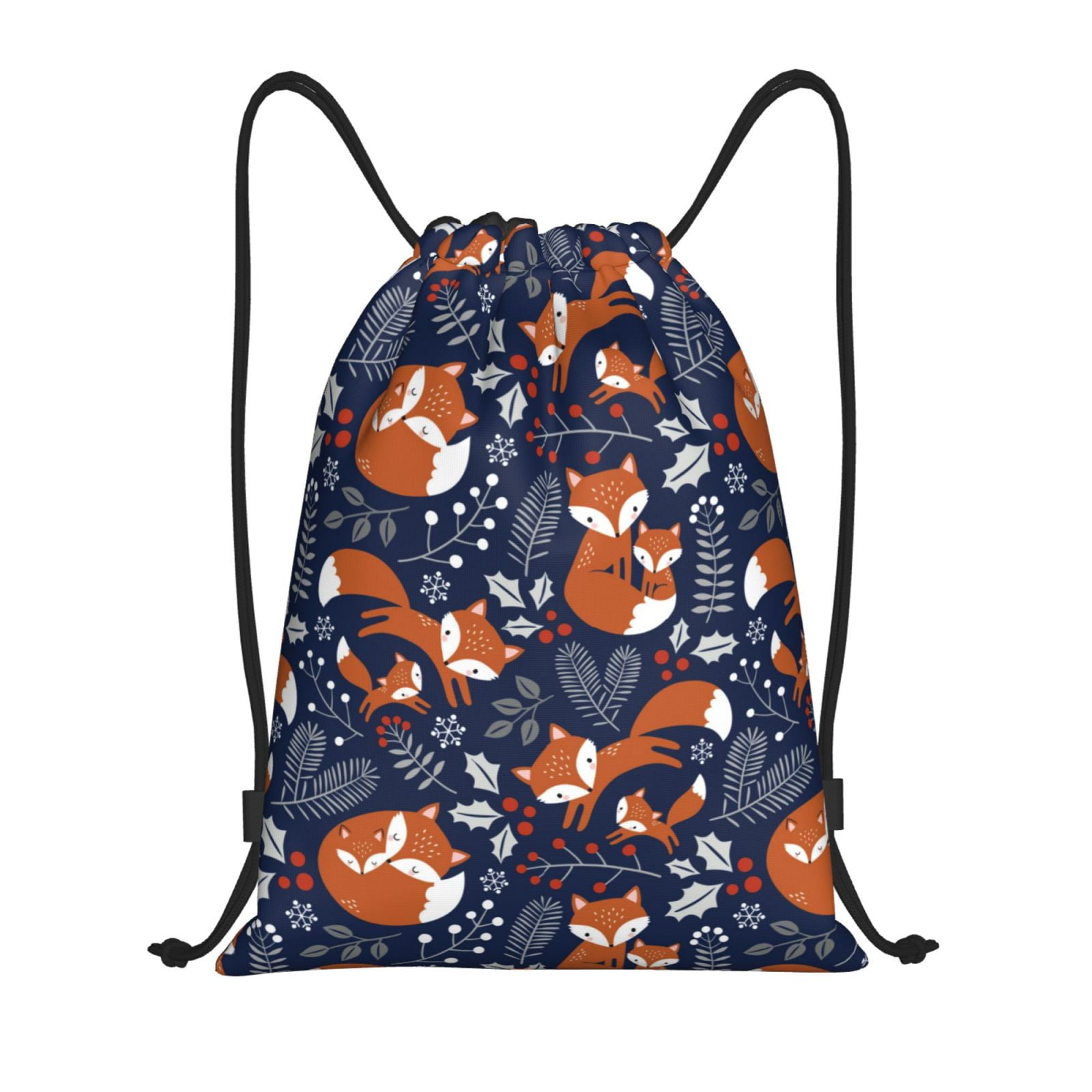 Zufioo Cute Foxes Sports Cinch Sack Gym String Bags Machine Washable ...