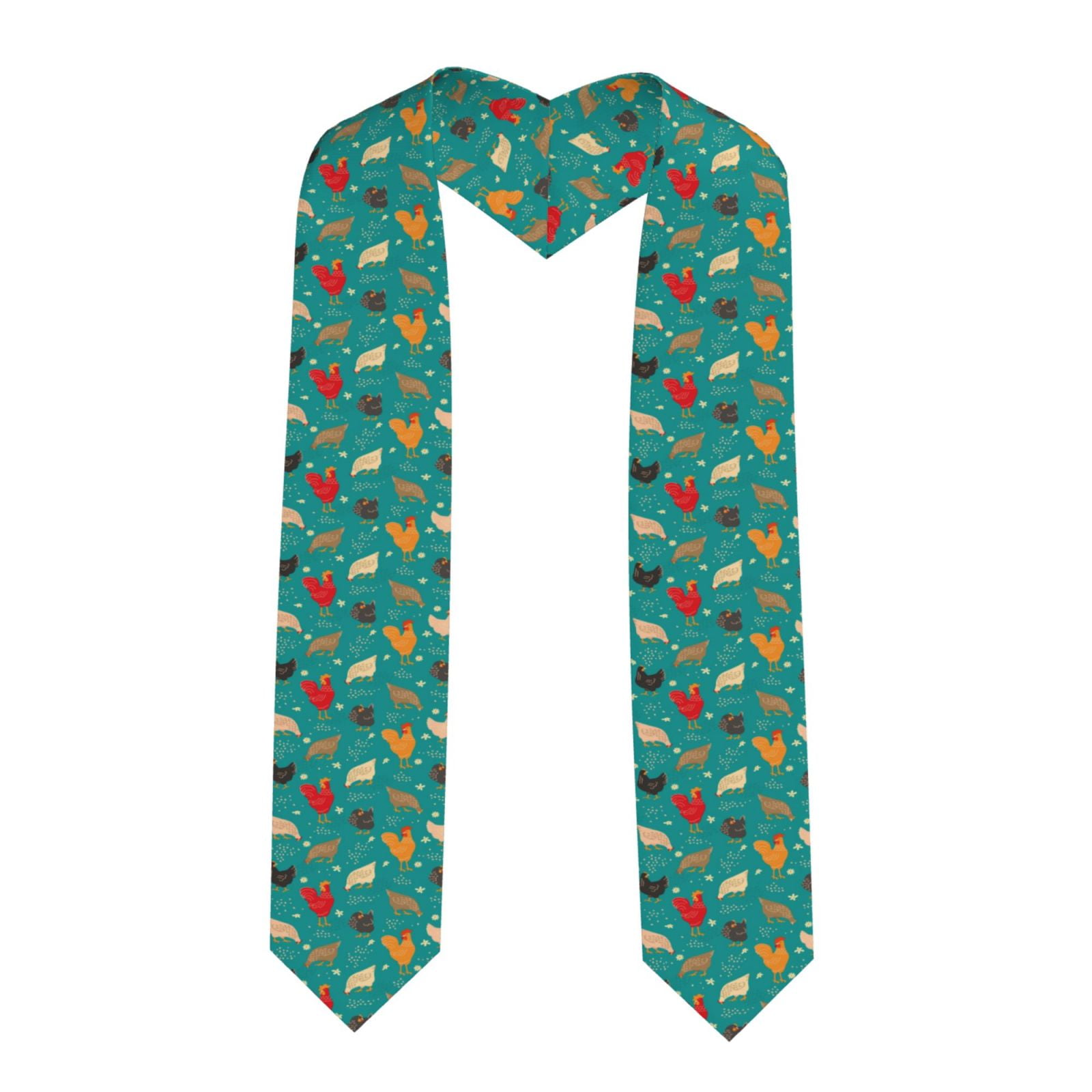 Zufioo Cute Hens And Rooster Print Graduation Shawl Ribbon, Graduation ...
