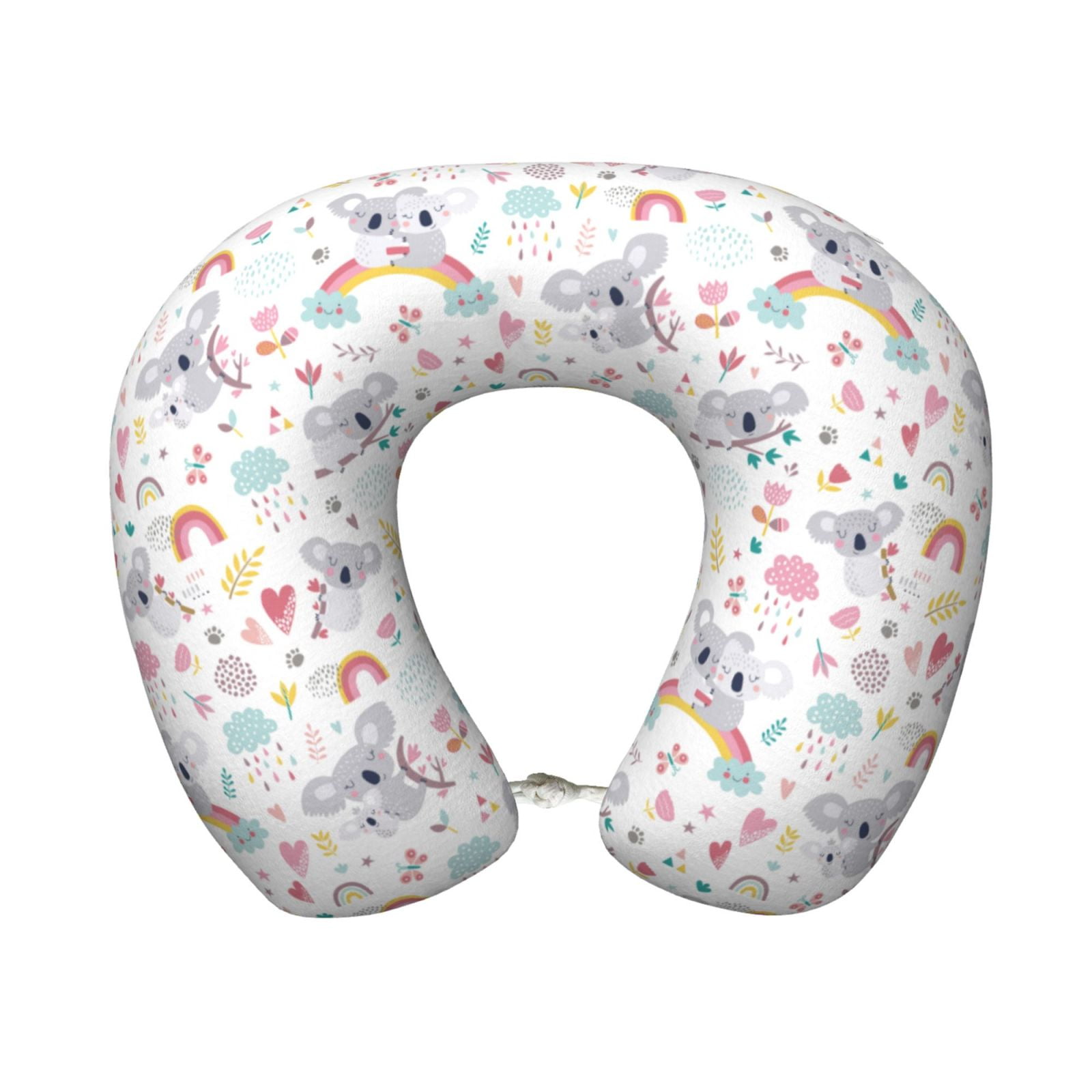 Zufioo Cute Koala for Memory Foam U-shaped Pillow, Buckle and Invisible Zipper Neck Head Support ...