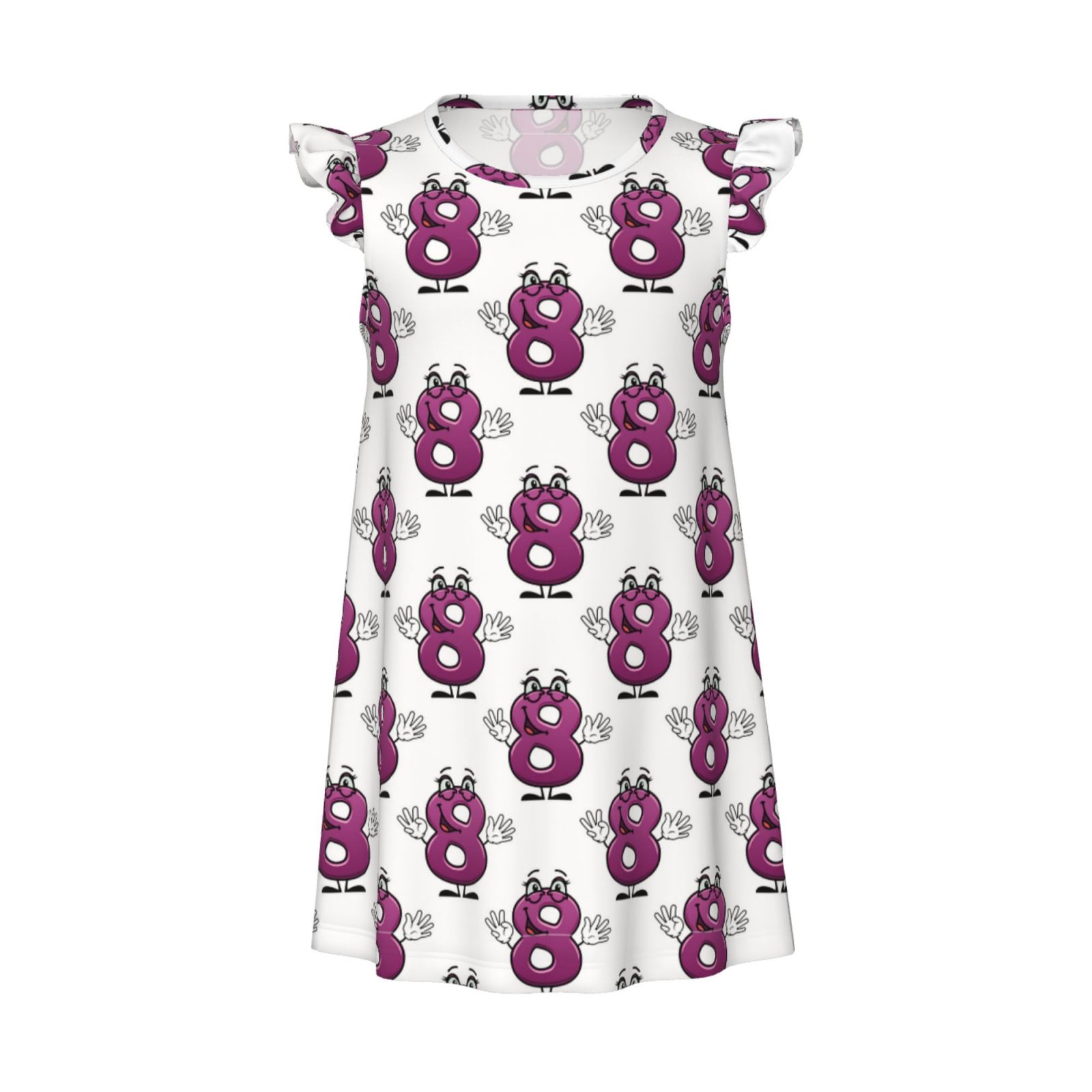Zufioo Cute Number 8 Girls Nightgowns Toddler Girl Pajamas Soft & Cute ...