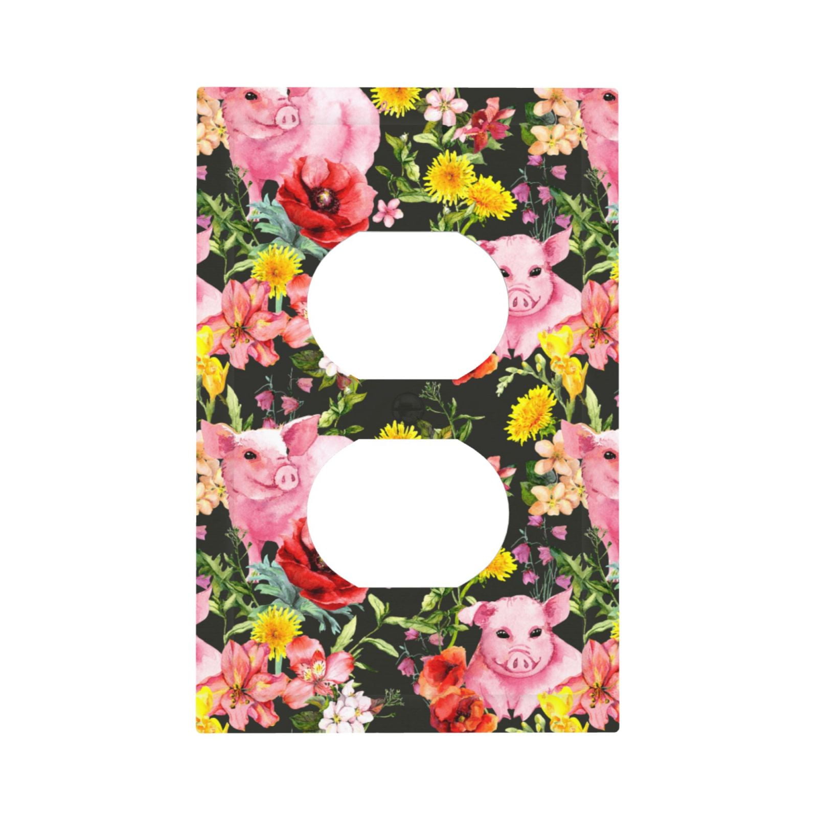 Zufioo Cute Pigs Sunflower Print Switch Wall Plate, Dustproof and Heat ...