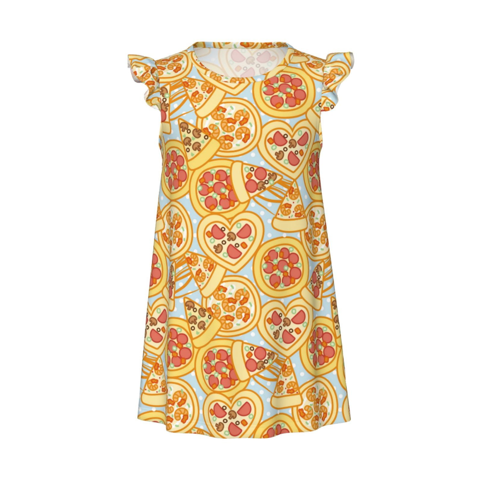 Zufioo Cute Pizza In Various Girls Nightgowns Toddler Girl Pajamas Soft ...