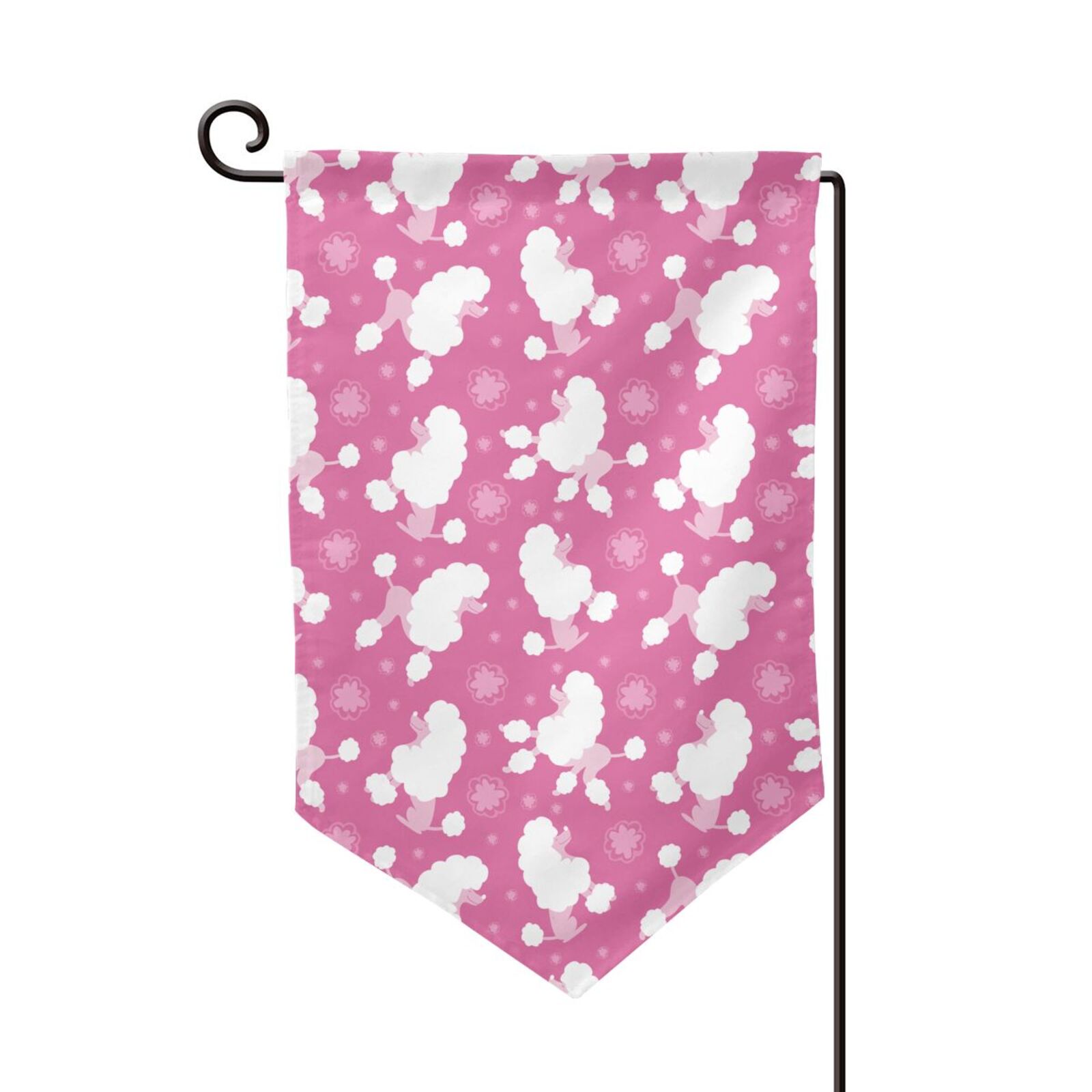 Zufioo Cute Poodle Dog Print Garden Decoration Flags, Sun-resistant and ...