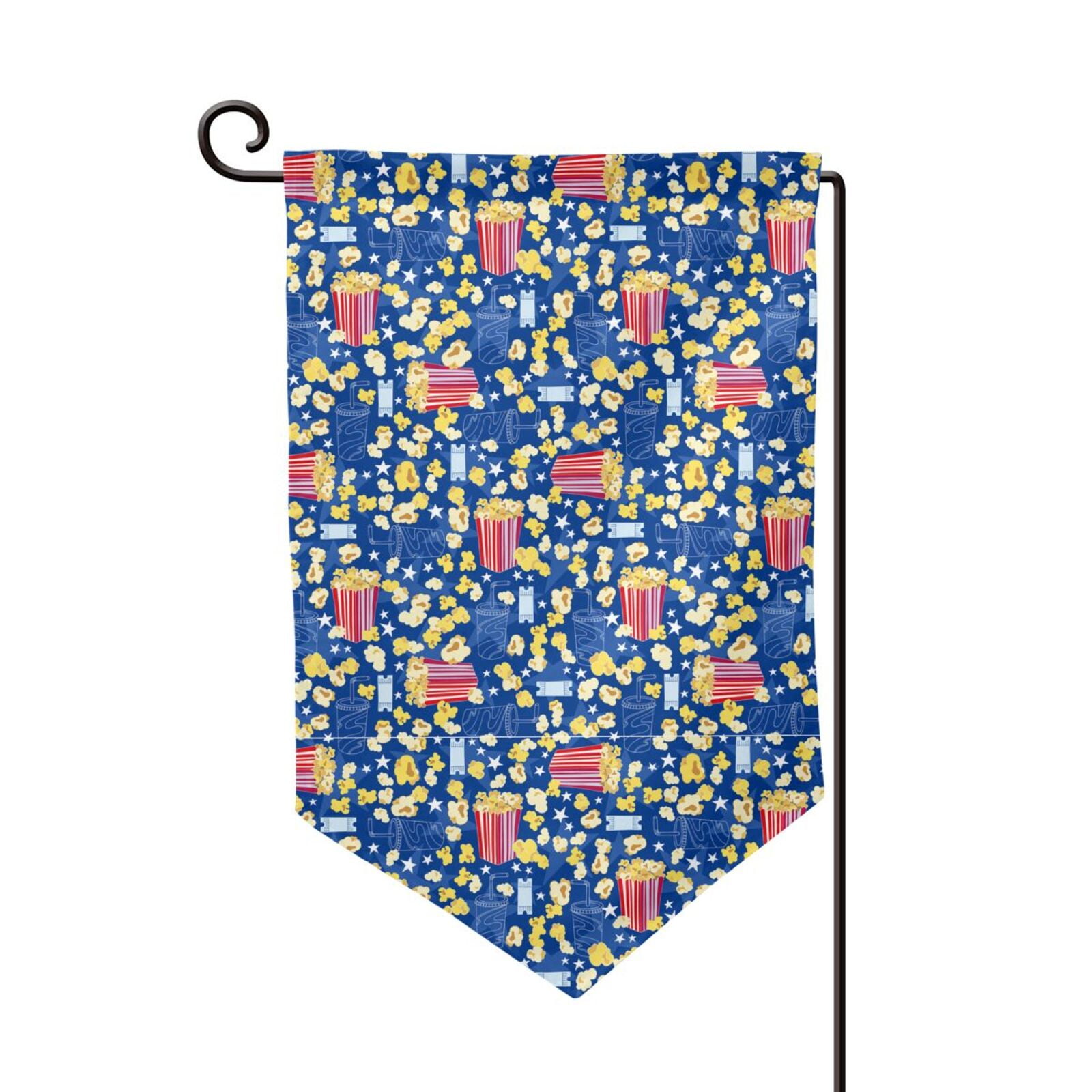 Zufioo Cute Popcorn Print Garden Decoration Flags, Sun-resistant and ...