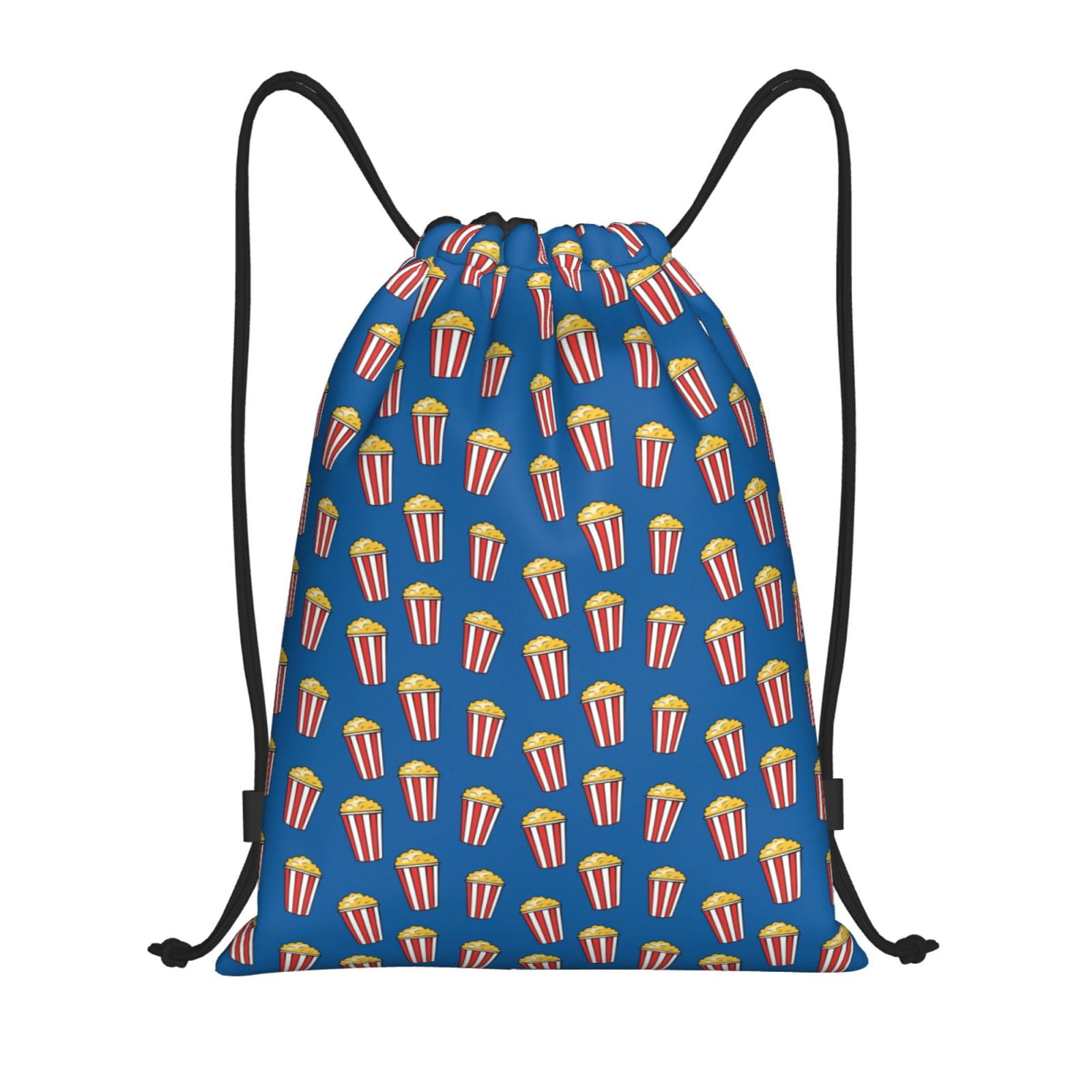Zufioo Cute Popcorn Sports Cinch Sack Gym String Bags Machine Washable ...