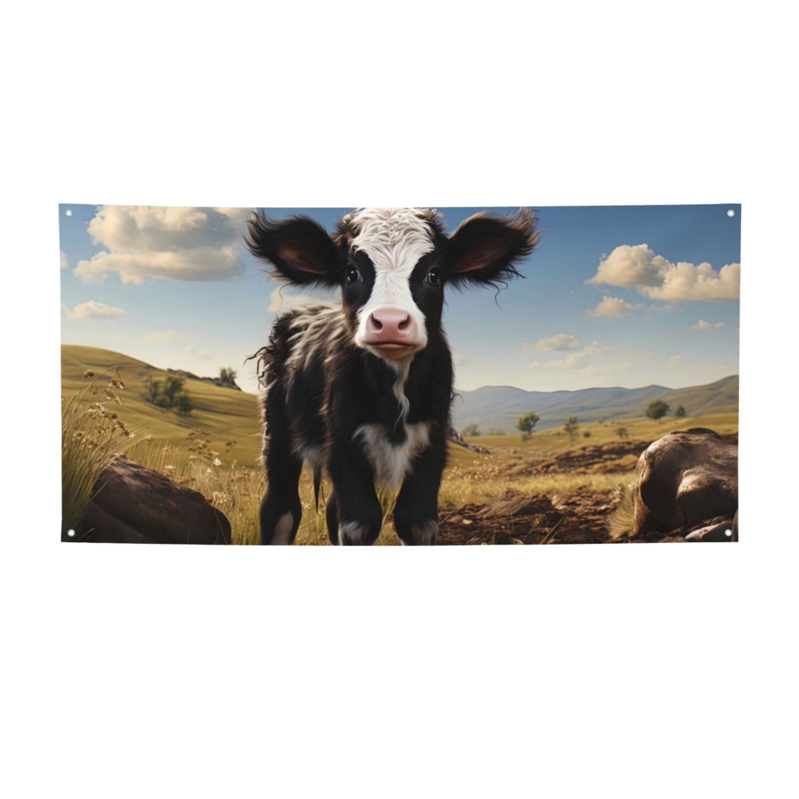 Zufioo Cute Prairie Cow Print Holiday Banners, Party Banners, Hanging ...
